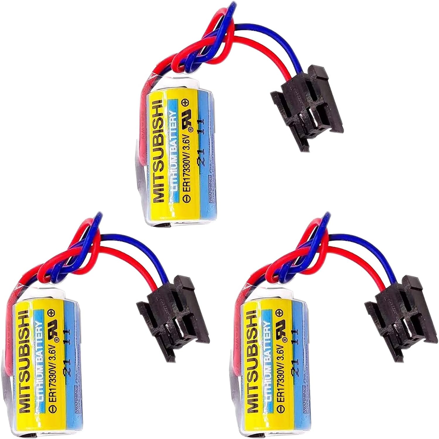 Amazon.com: BAOBUTE 3PCS MR-BAT ER17330V 3.6V 1700mAh PLC Replacement ...
