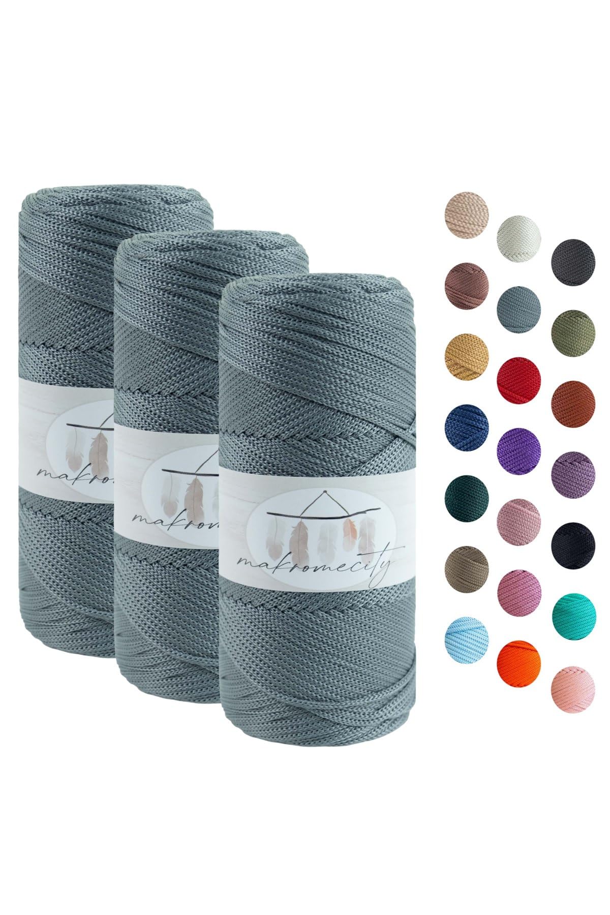 Strand Macrame Yarn 2mm x 115m Premium Polyester Macrame Cord ...