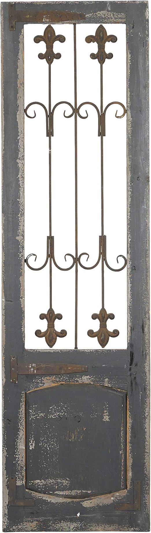 Amazon.com: Deco 79 Wood Scroll Home Wall Decor Distressed Door ...