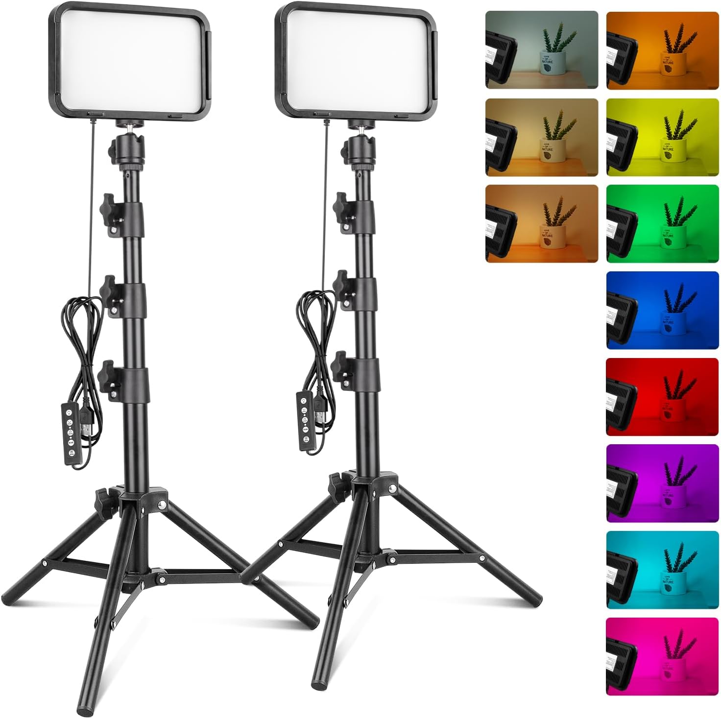 Amazon.com : Torjim RGB Photography Video Lighting, Studio Lights with ...