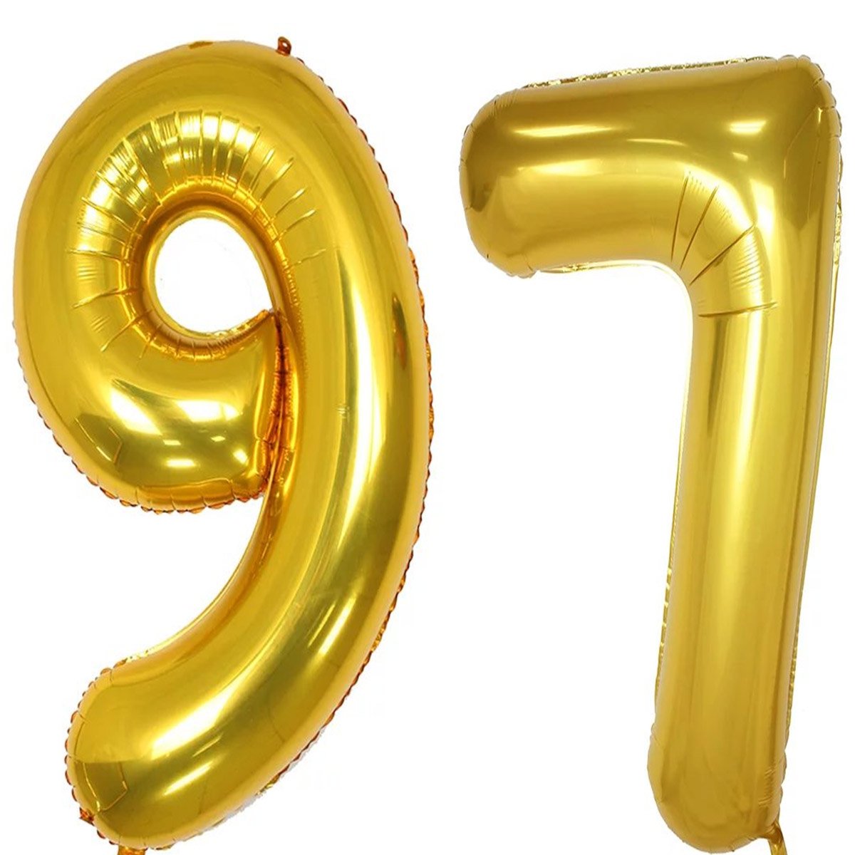 Amazon.com: 40inch Gold Foil 97 Helium Jumbo Digital Number Balloons ...