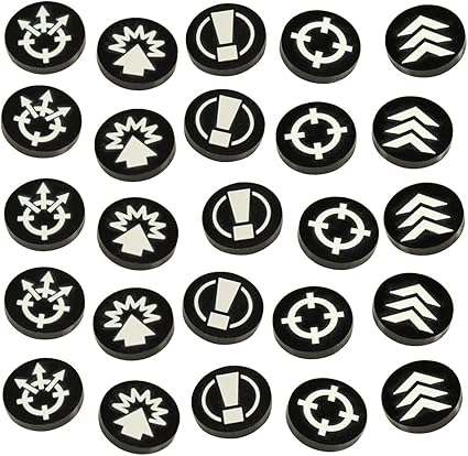 Amazon.com: LITKO Command Token Set | 18mm Circular Order Tokens ...