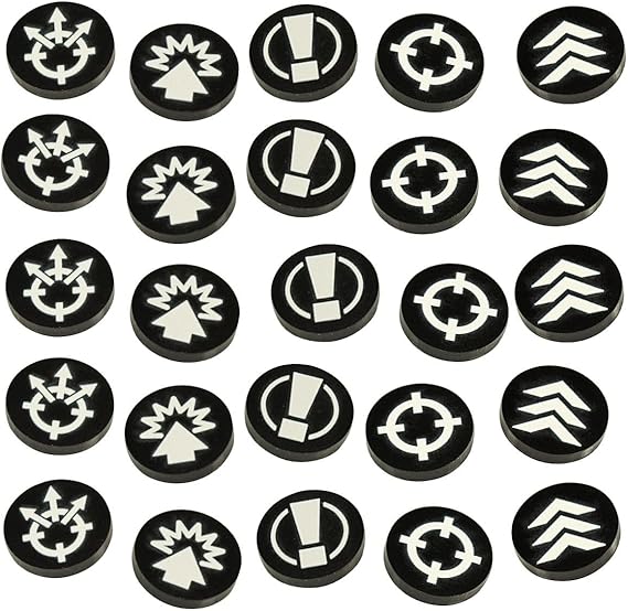 Amazon.com: LITKO Command Token Set | 18mm Circular Order Tokens ...