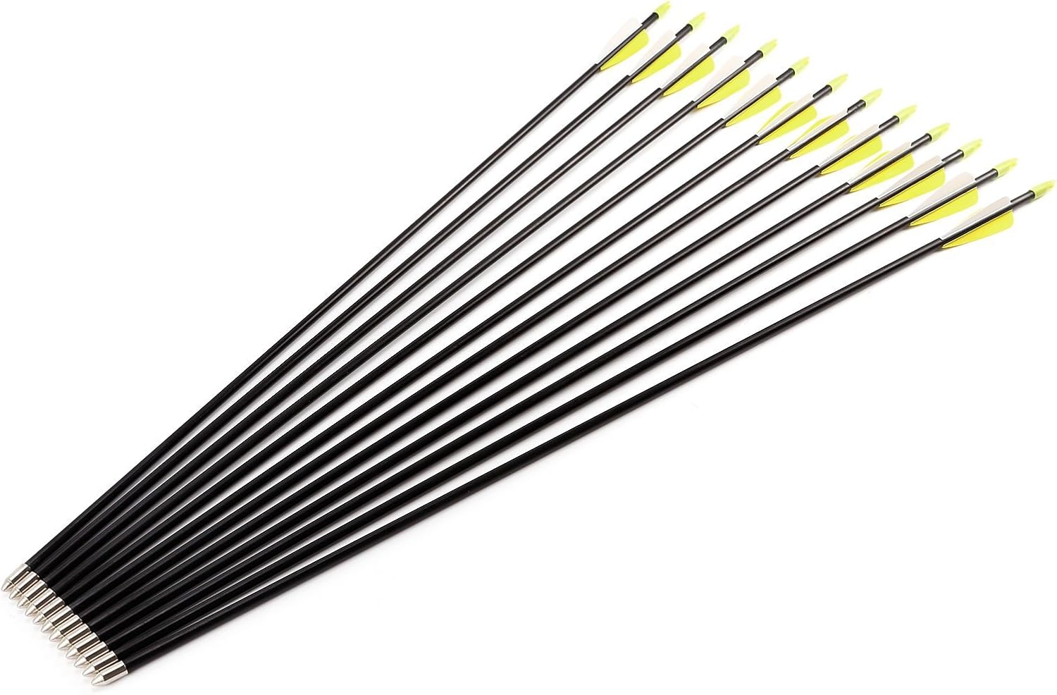 SurePromise 12 pcs Fibreglass Archery Arrows with Plastic Tip Suits ...
