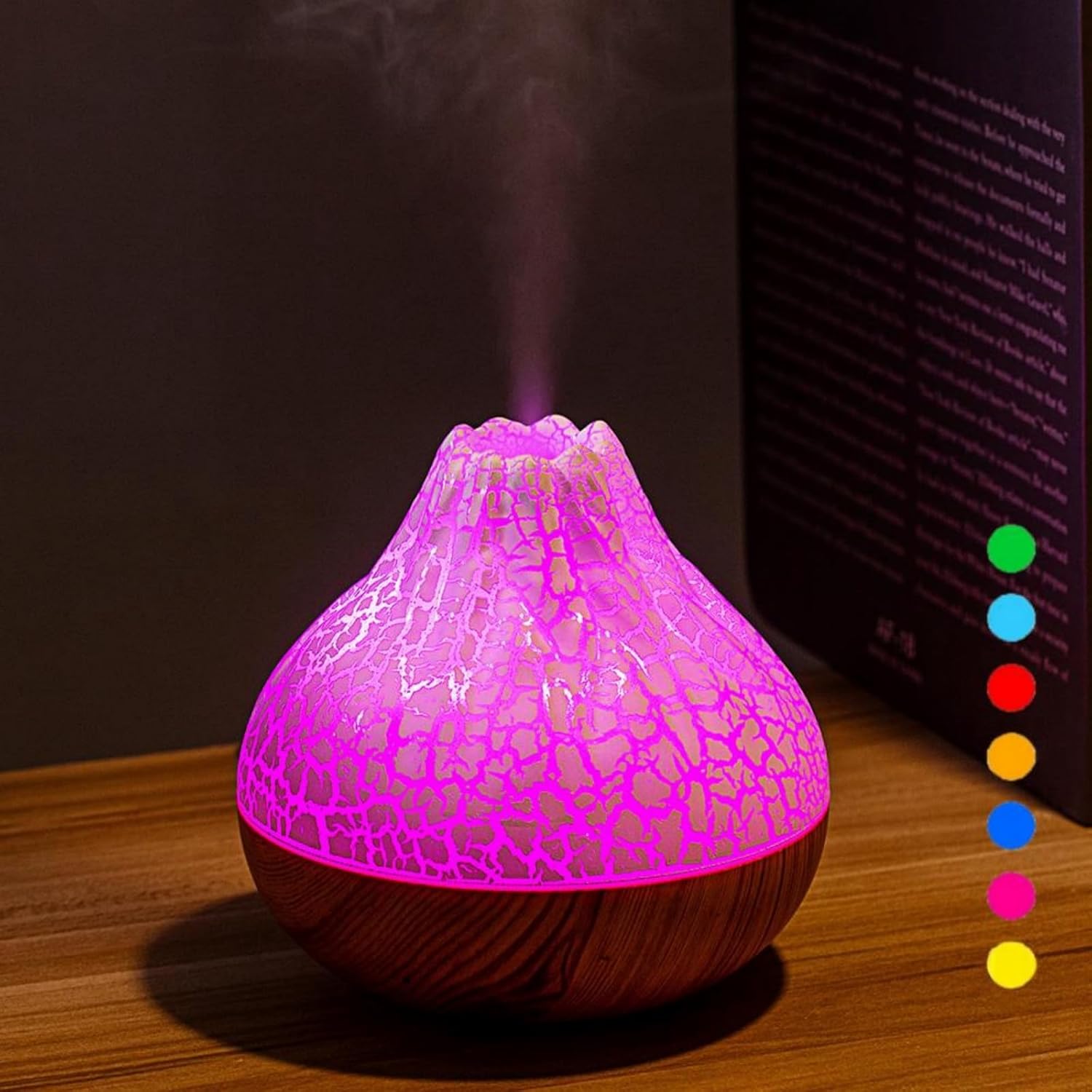 Amazon.com: Mini Colorful Cool Humidifier, Volcano Shape Humidifier,USB ...