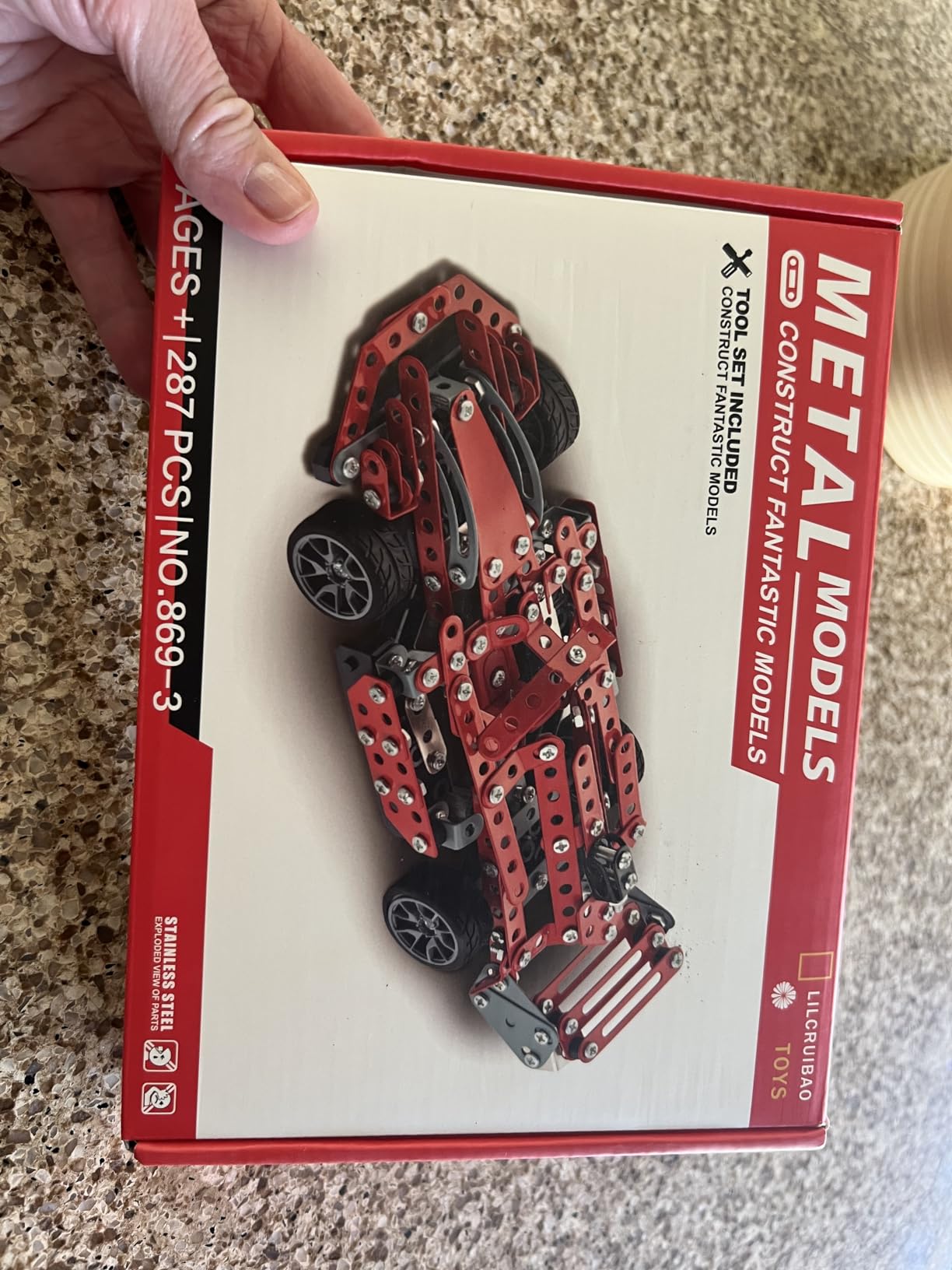 Amazon.com: LILCRUIBAO Building Toys Red Racing Model Car Kits,287 PCS ...