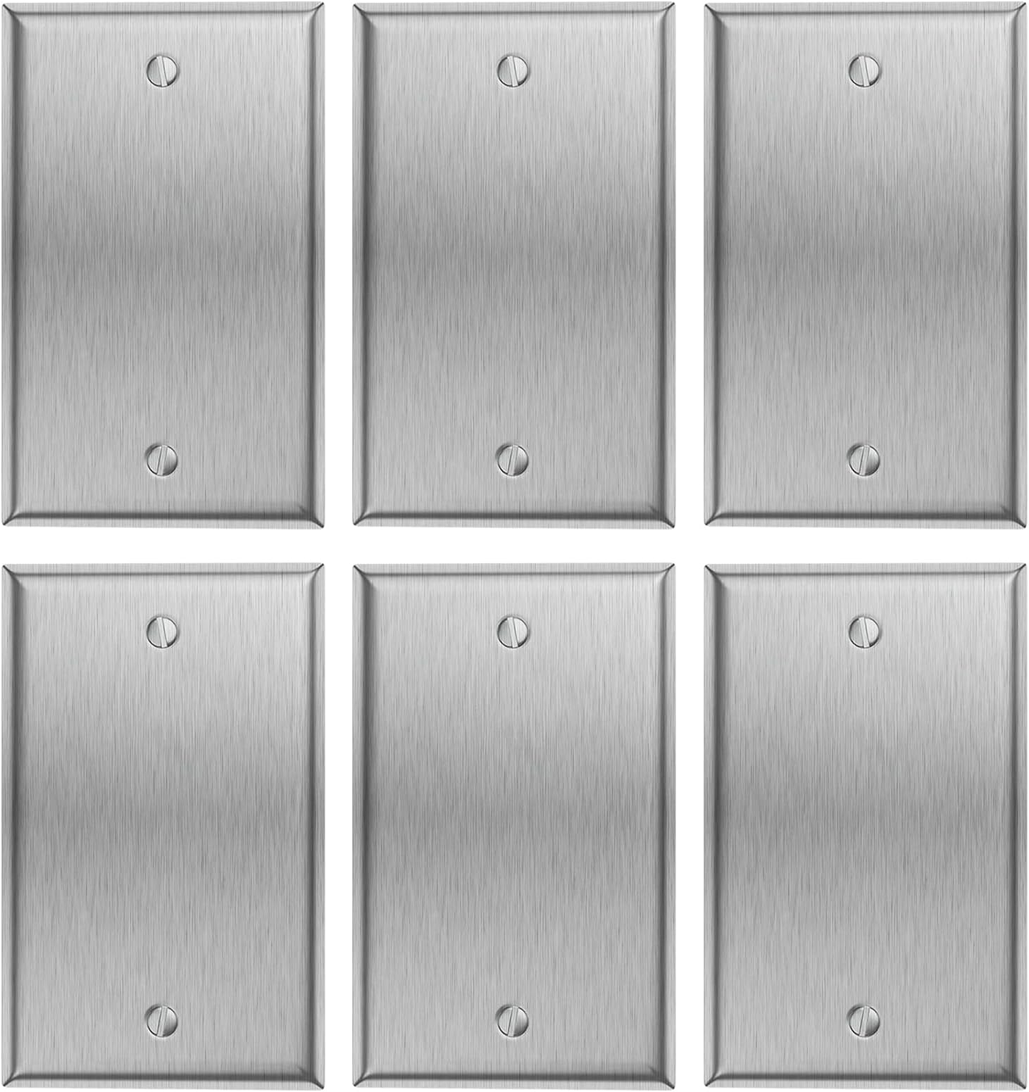 Stainless Steel Single Gang Blank Wall Plates - 5 Pack - Amazon.com
