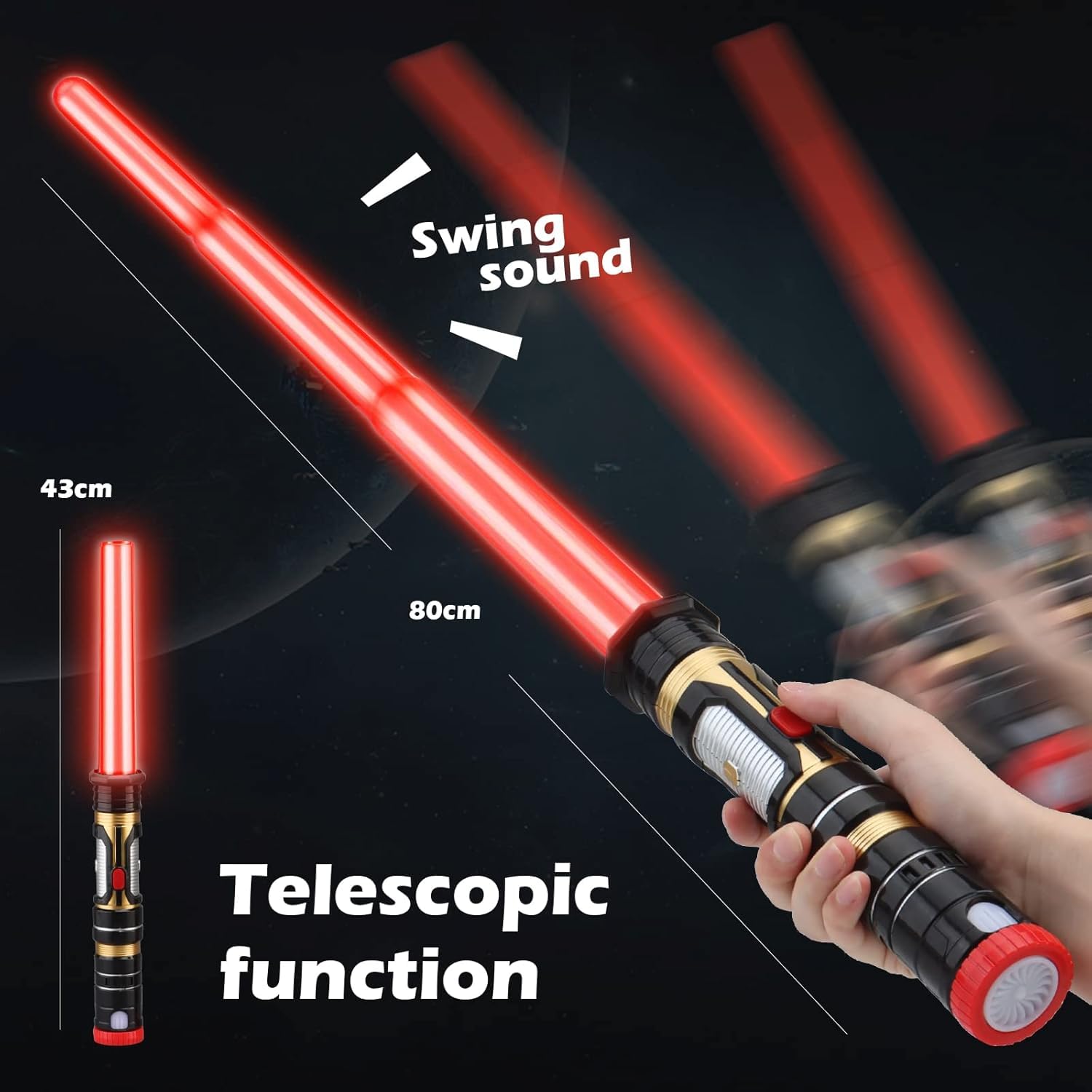Light Saber Kids – Light Up Saber with Sound Light Sword – 3 Colors ...