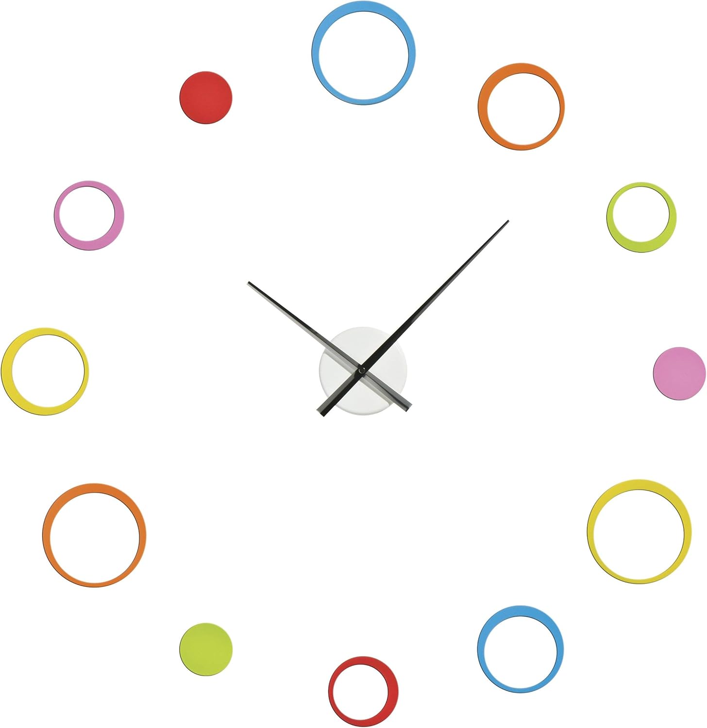 Premier Housewares DIY Circle Wall Clock - Multi Coloured : Amazon.co ...