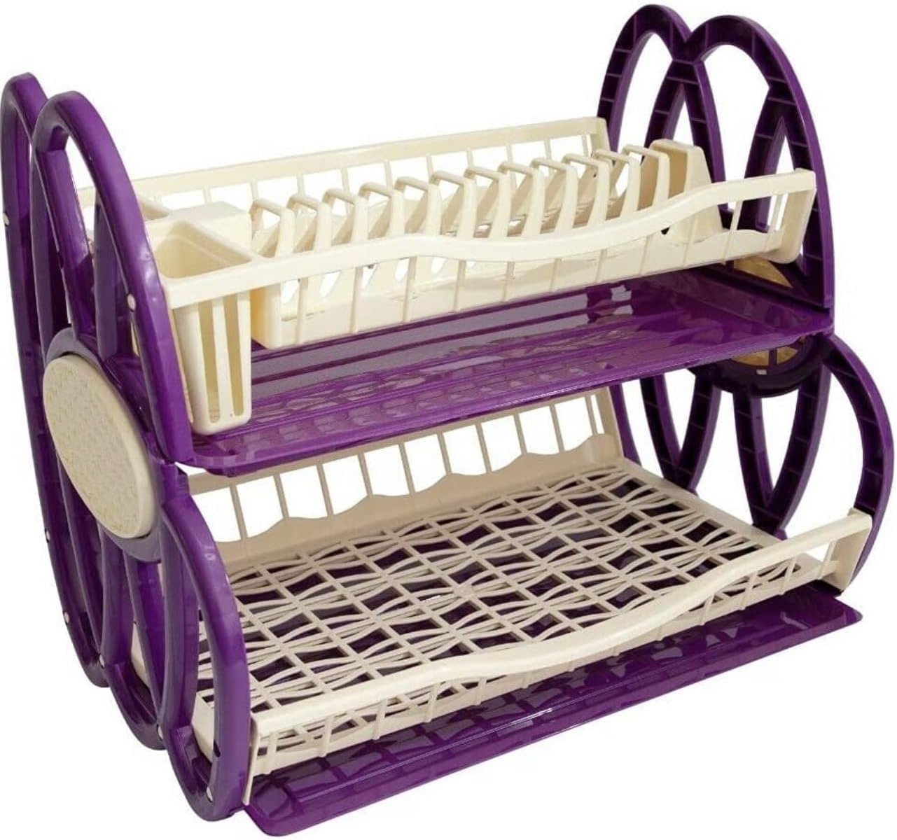 HTUK Dish Drainer Rack 2 Tier Double Dish Drainer Rack Large Plate ...