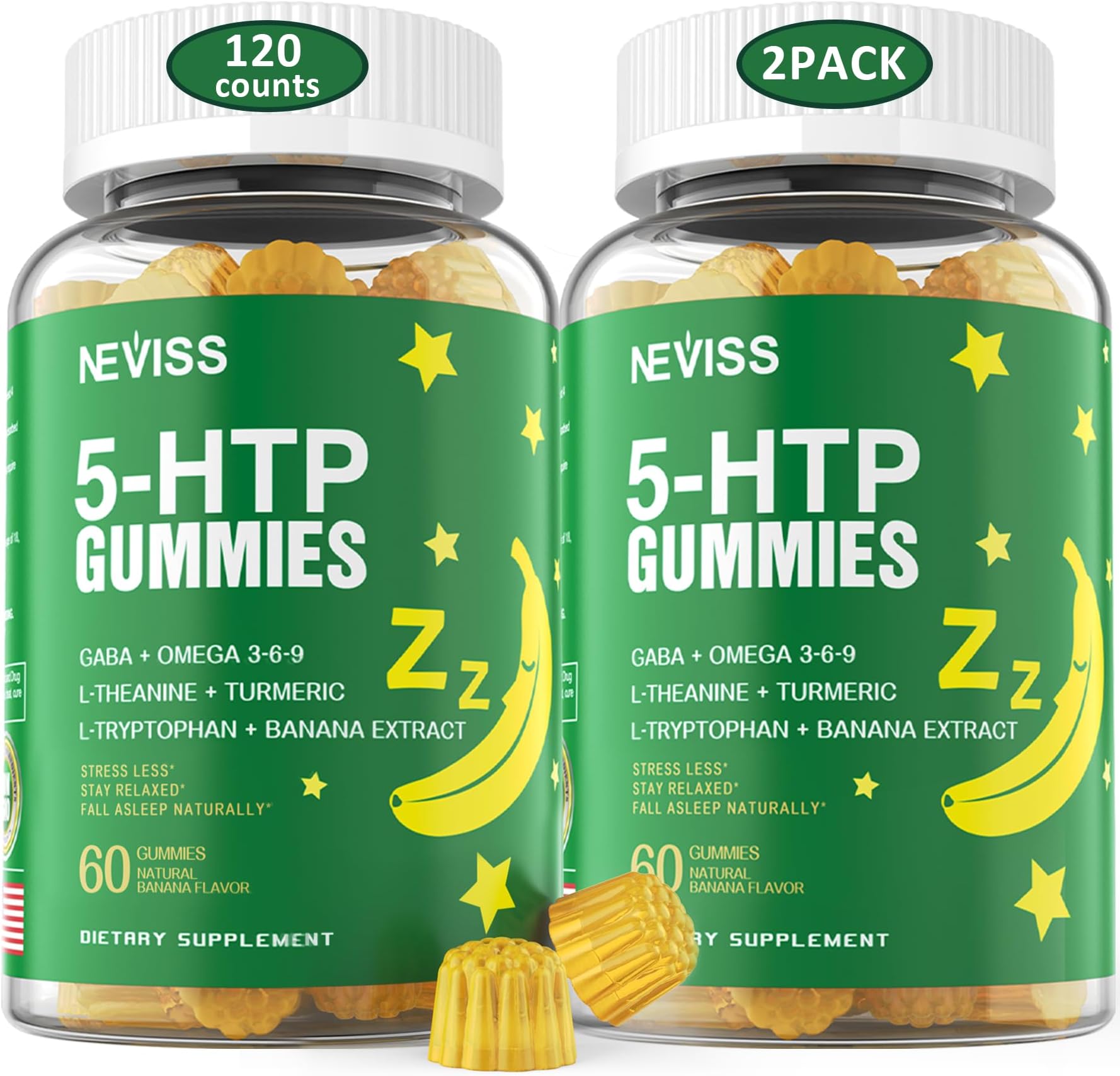 Amazon.com: NEVISS Melatonin Free Sleep Aid Gummies for Adults - GABA ...