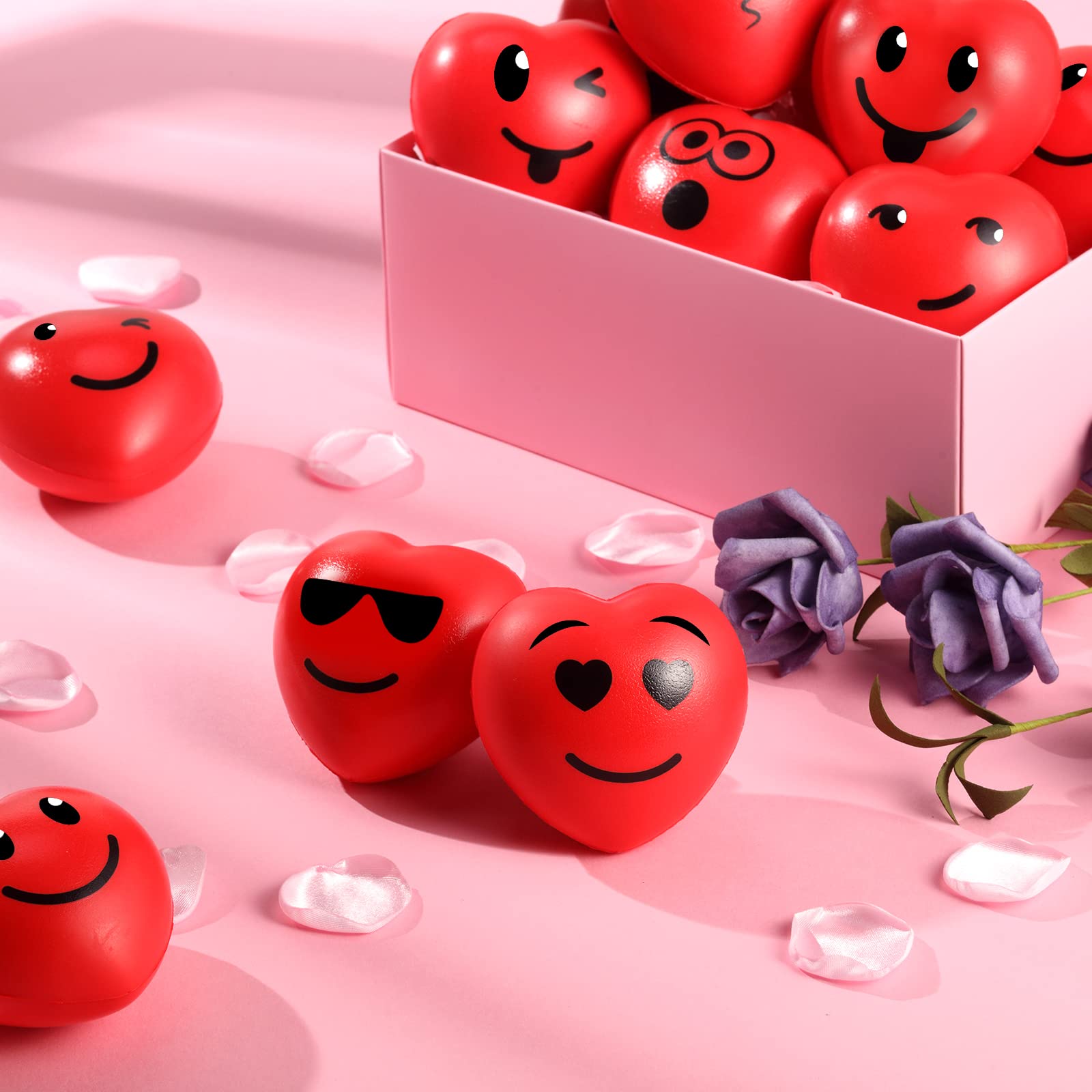 Snapklik.com : 12 Pieces Heart Stress Balls, Valentines Day Stress ...