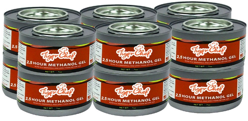 Amazon.com: Tiger Chef Fancy Heat Methanol Blue Gel Fuel 7 oz Cans ...