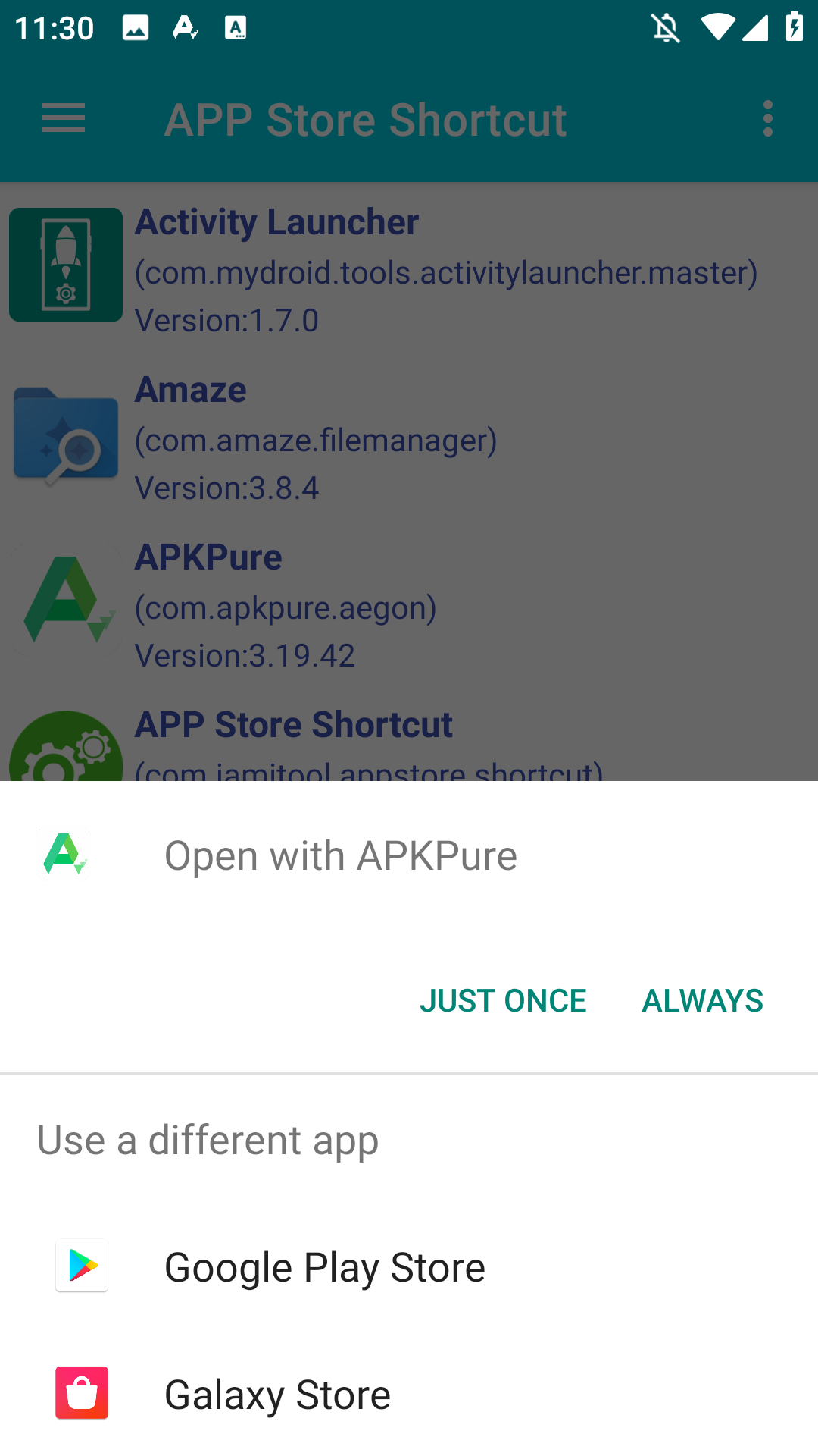 App Store Shortcut - App on Amazon Appstore
