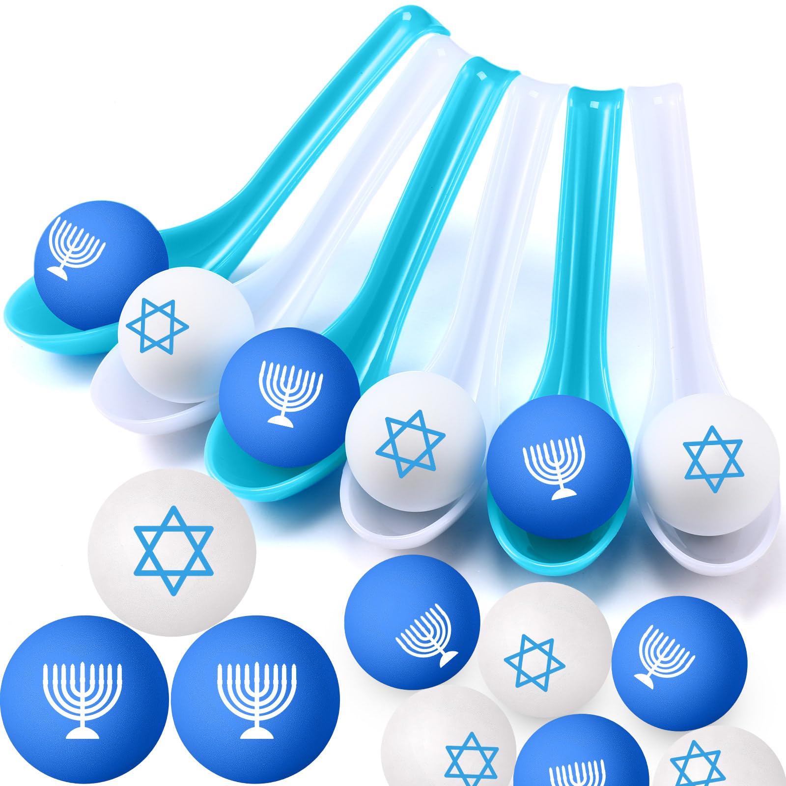 Amazon.com: JellyArch 24 Pack Hanukkah Game Spoon Relay Race Toy Set ...
