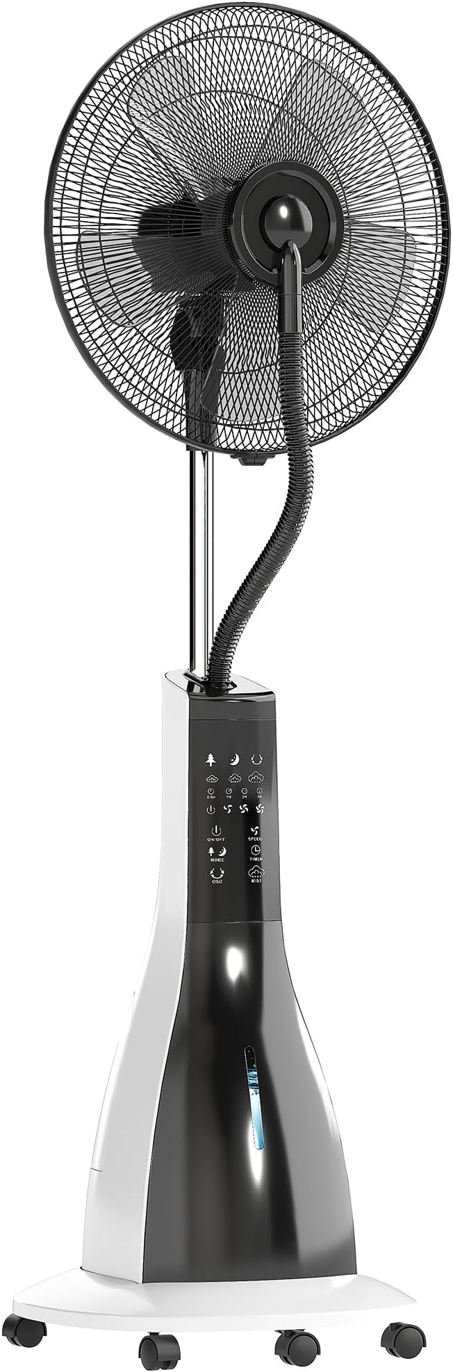 HOMCOM Pedestal Fan with Water Mist Spray, Spray Misting Fan with 75 ...