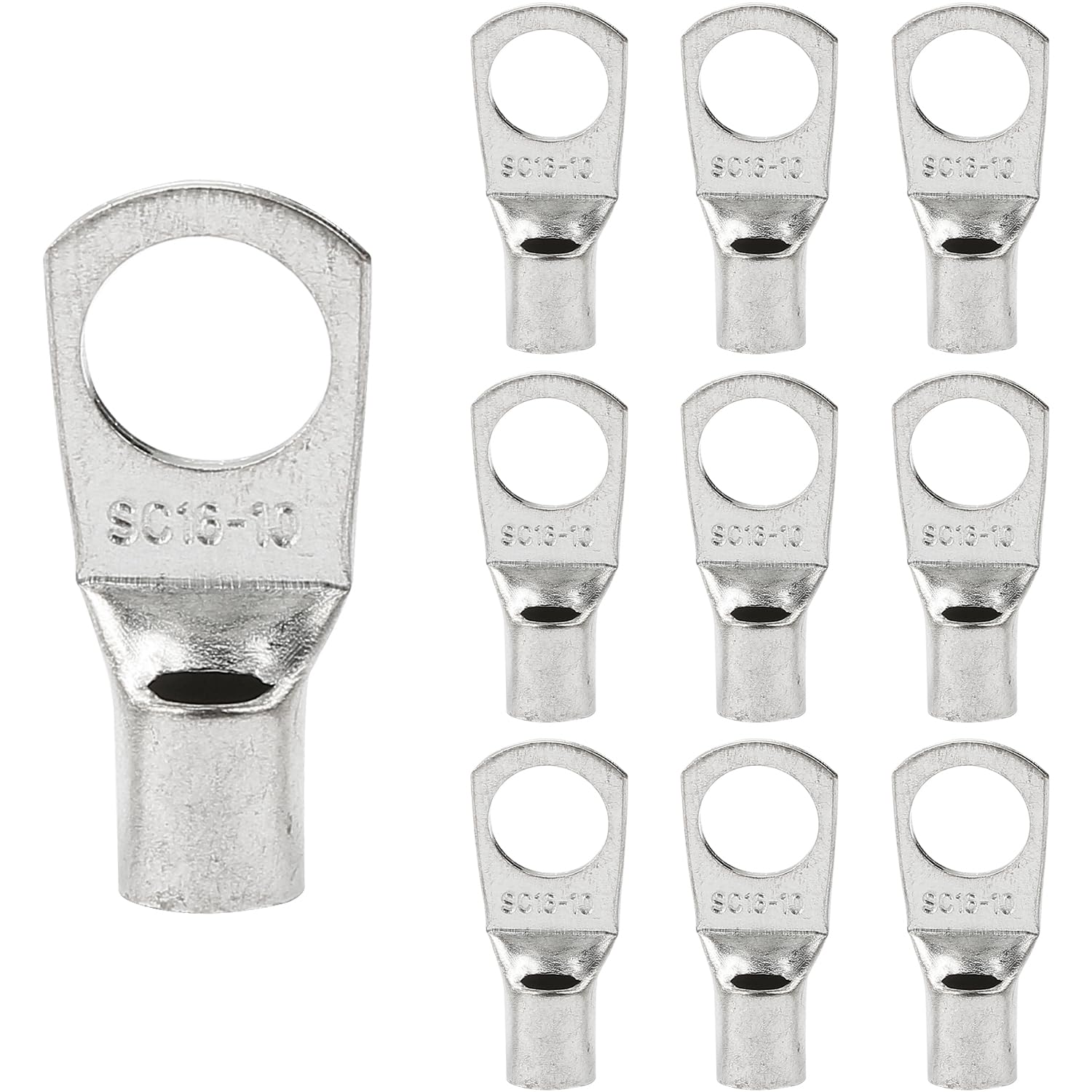 Vanyibro 10PCS Copper Wire Lugs, Copper Cable Terminal Connector,9AWG ...