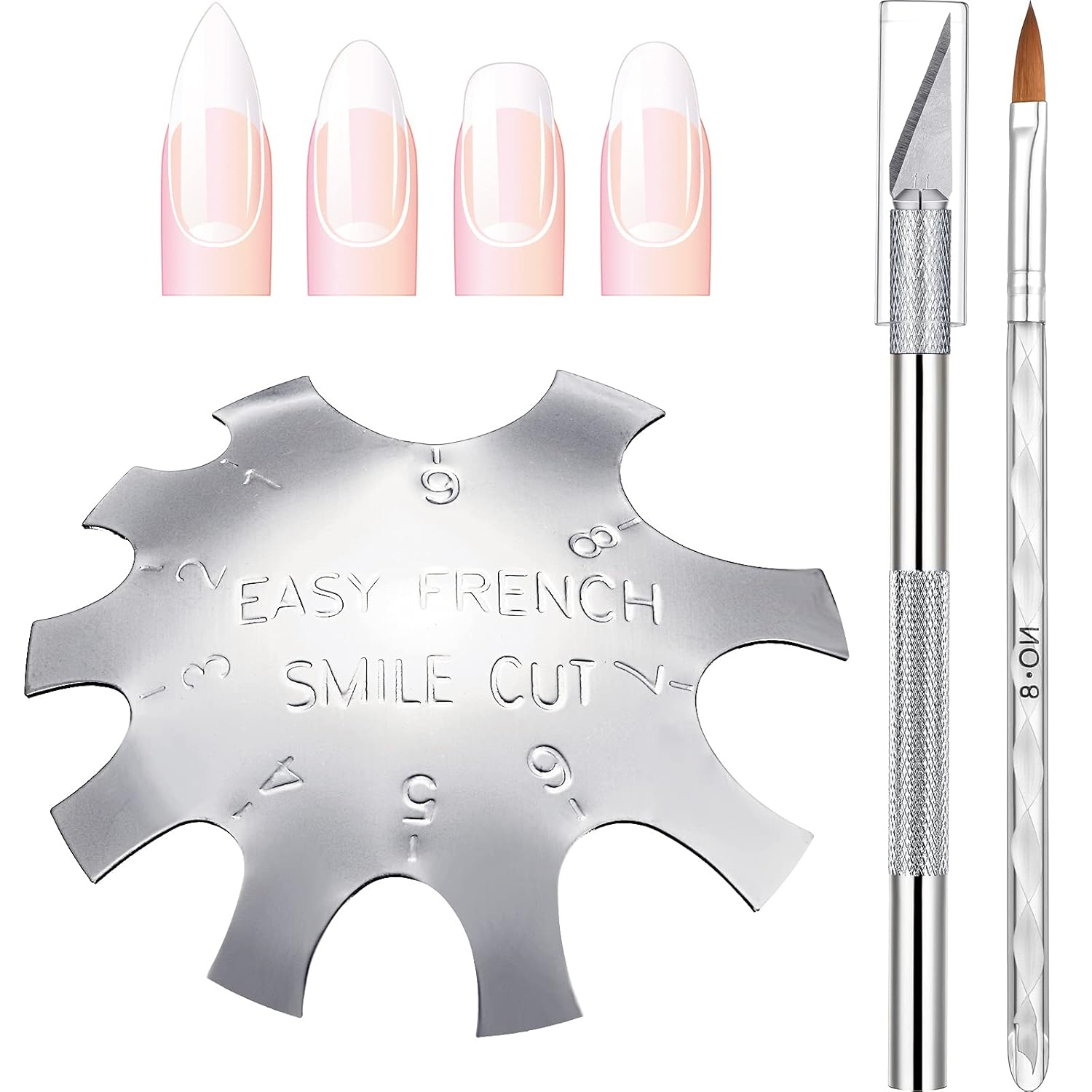 Amazon.com: 3 Pieces Acrylic Nails Tool Kit Includes French Tip Cutter ...