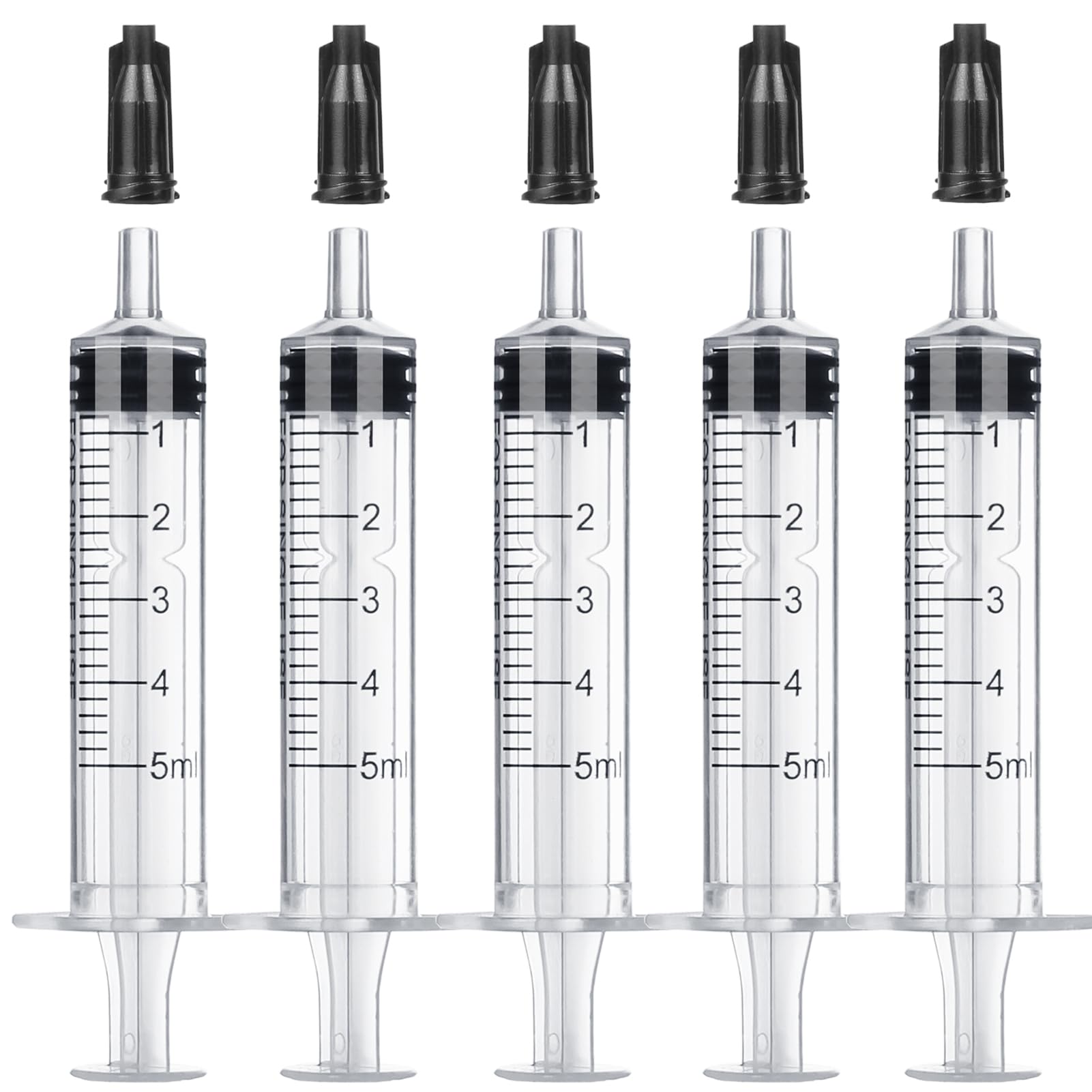 Amazon.com: 5ml Plastic Syringe Without Needle for Liquid - Measuring ...