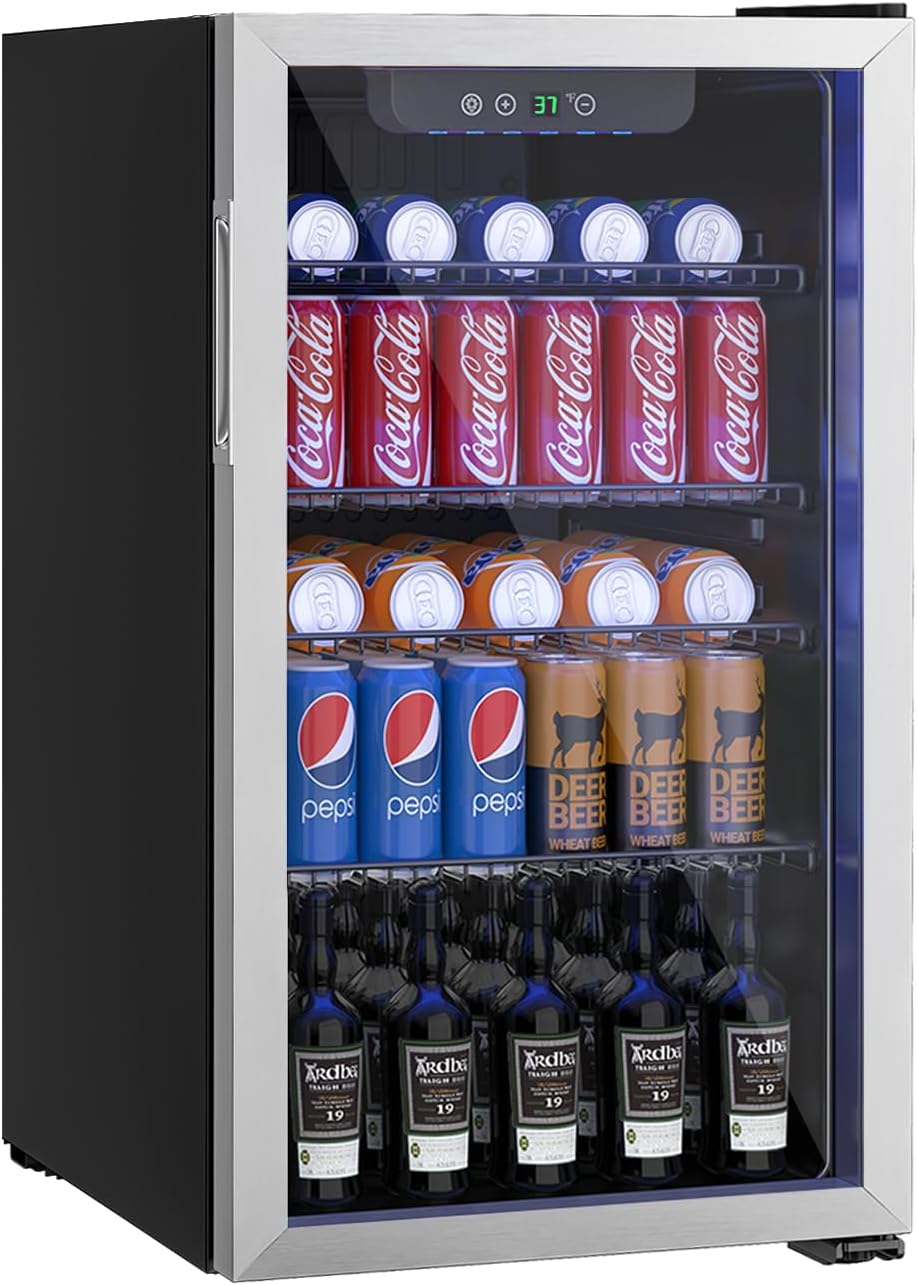 Amazon.com: Manastin Beverage Refrigerator Cooler-Mini Fridge ...