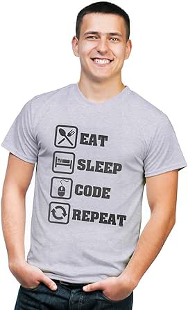 Amazon.com: Retreez Funny Computer Programmer Eat Sleep Code Repeat ...
