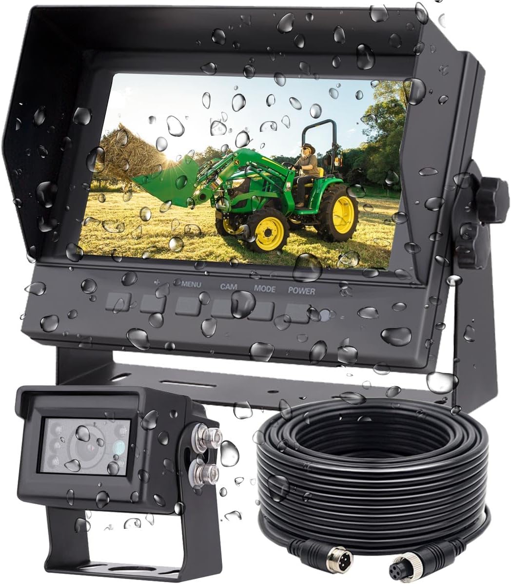 Amazon.com: 7" 1080P AHD Wired Reverse Rear View Backup Camera System ...