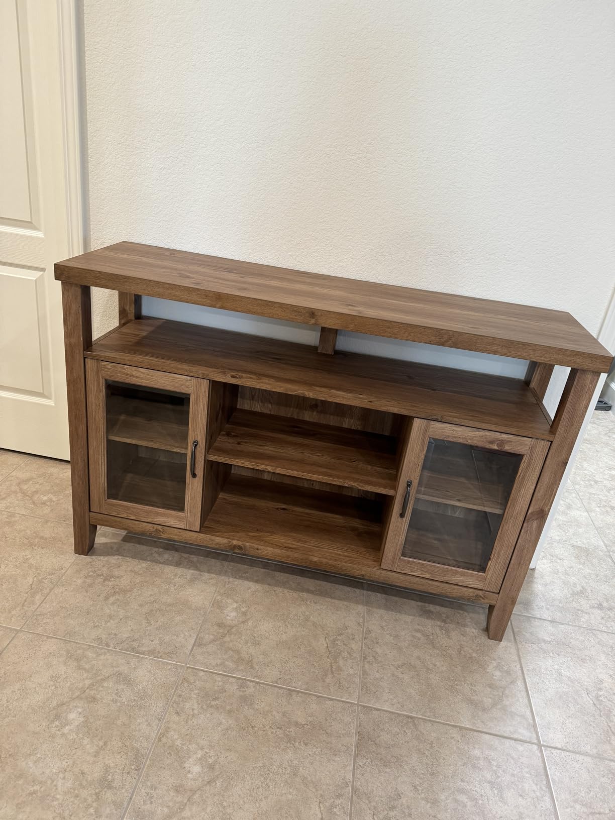 $45/mo - Finance Walker Edison Tall Wood Universal TV Stand with Open ...