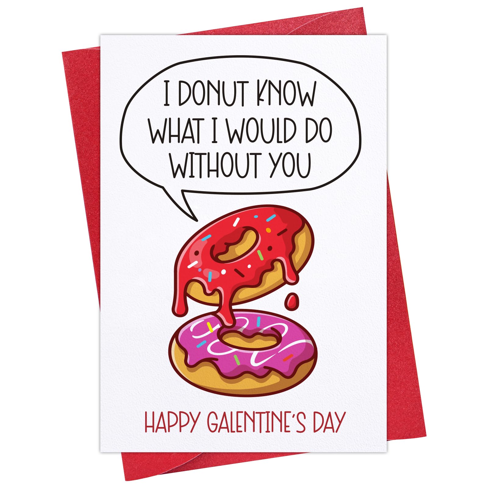 Amazon.com : D4DREAM Happy Galentines Day Cards I Donut Know What I ...