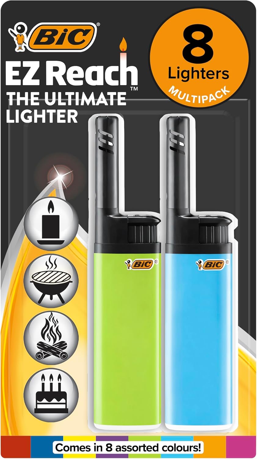 BIC EZ Reach Utility Lighters with 3.5 cm Wand, The Ultimate Lighter ...