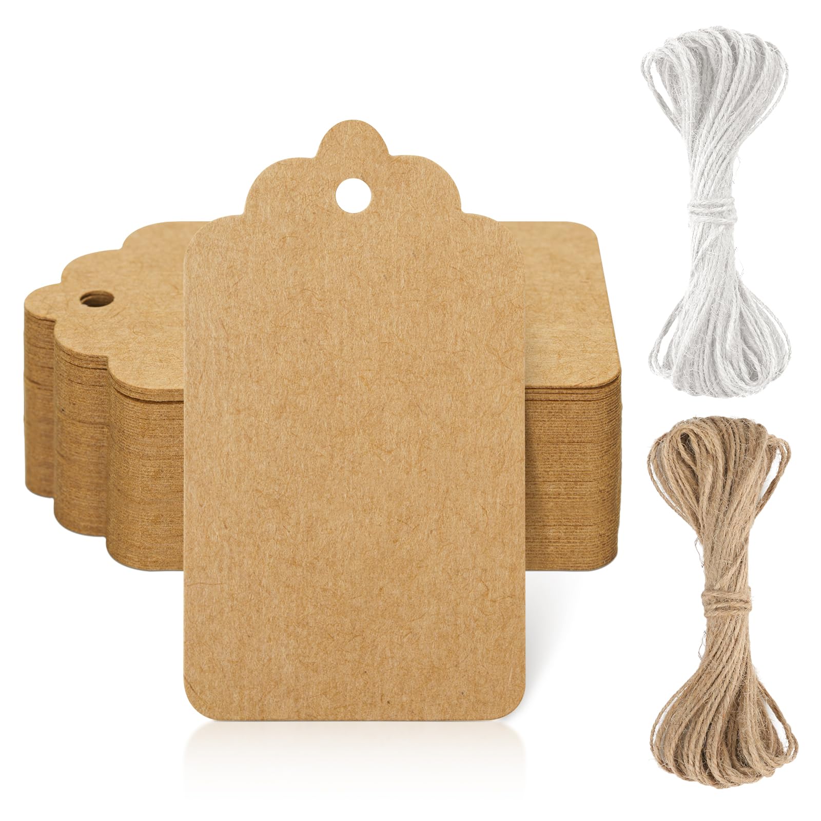 Amazon.com: KINGLAKE Kraft Paper Gift Tags with String,Blank Gift Tags ...