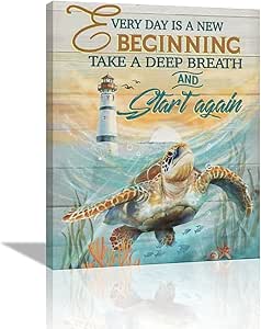 Amazon.com: citari Beach Wall Art Inspirational Quotes and Motivational ...