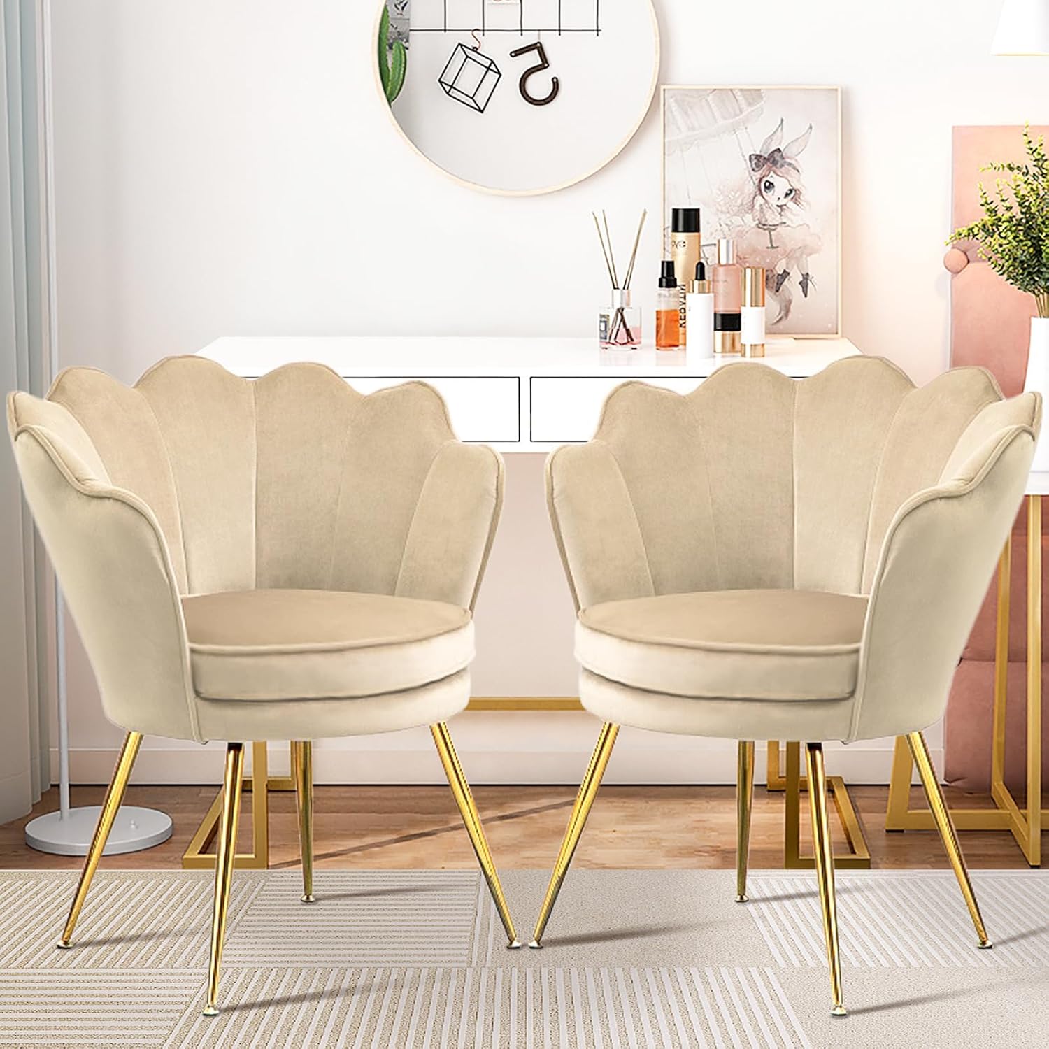 Amazon.com: Czlolo Accent Chairs Set of 2 for Living Room, Velvet ...