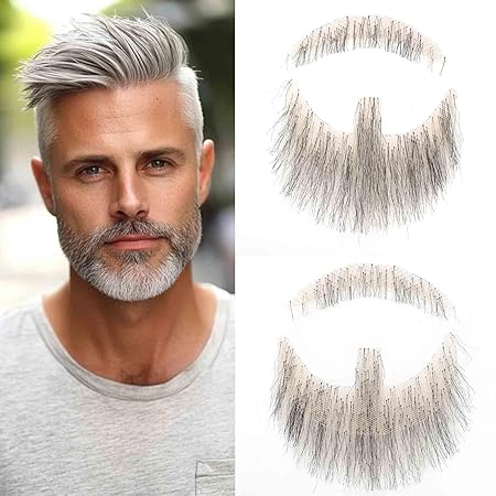Amazon.com: Sheafter Realistic Fake Beard&Mustache Human Hair Full Hand ...