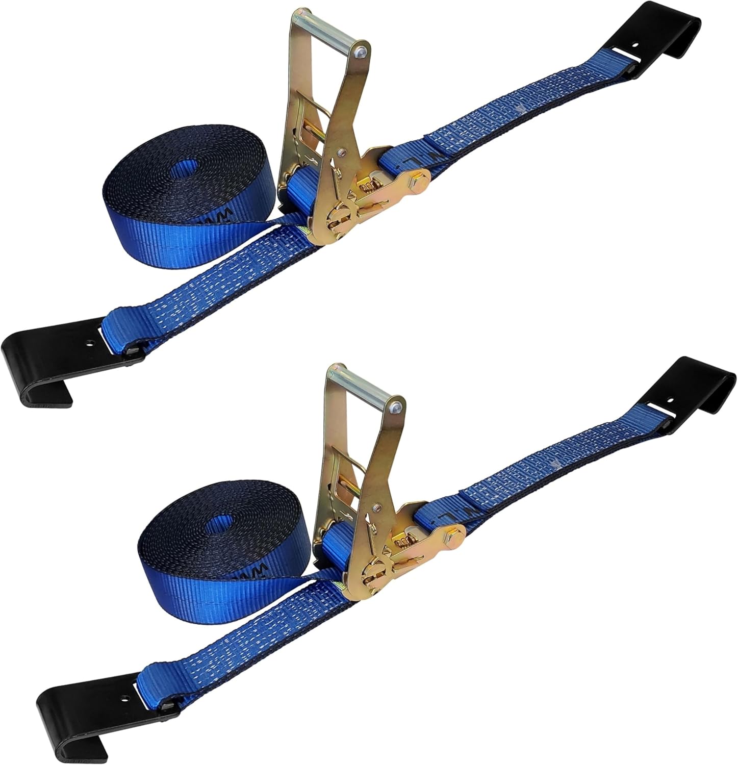 Amazon.com: Mega Cargo Control Flat Hook Ratchet Straps (2 -Pack), 2 ...