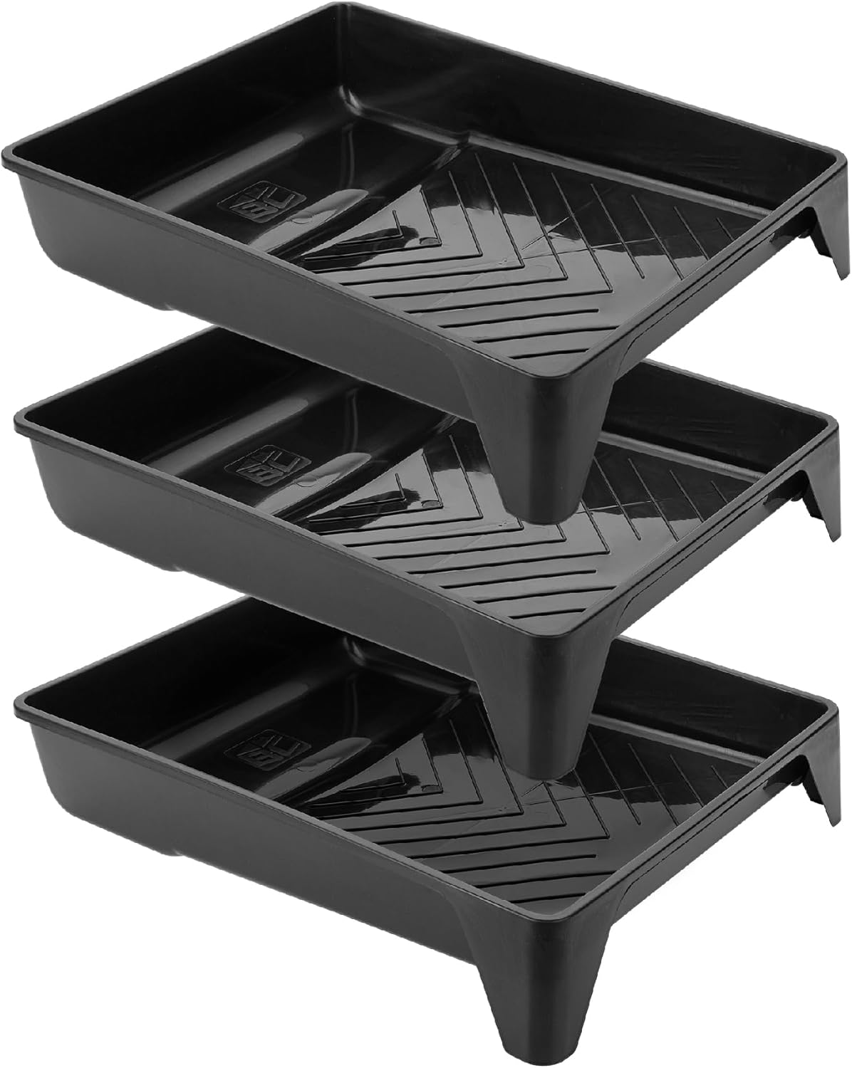 Amazon.com: Bates- 9 Inch Paint Tray, 3 Pack, Black Plastic Paint ...