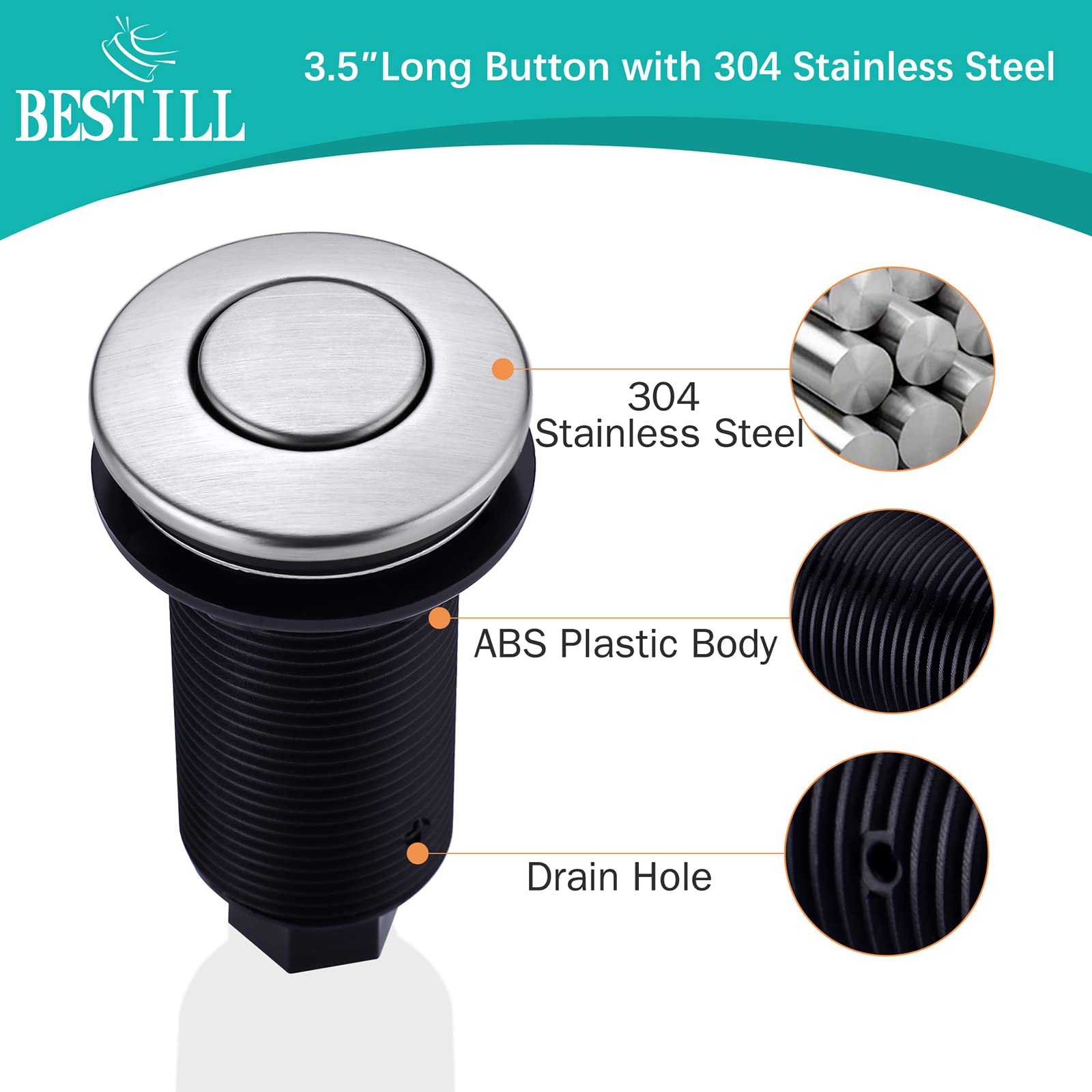 Snapklik.com : BESTILL Sink Top Garbage Disposal Air Switch Kit