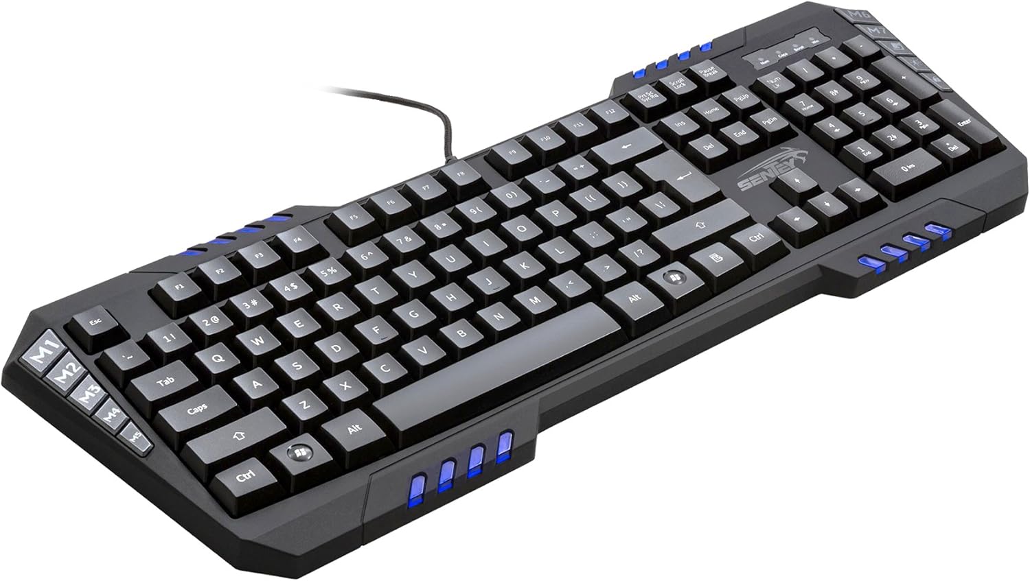 Amazon.com: Sentey Gaming Keyboard Blue LED Backlit Phoenix Gs-5700 ...