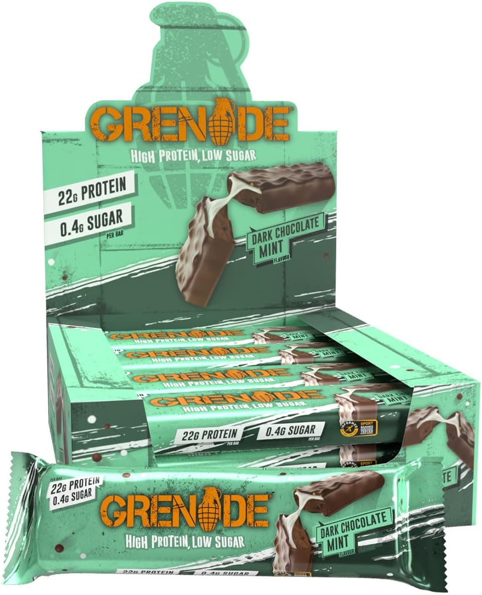 Amazon.com : Grenade High Protein, Low Sugar Bar, Vanilla, 12 x 60g ...