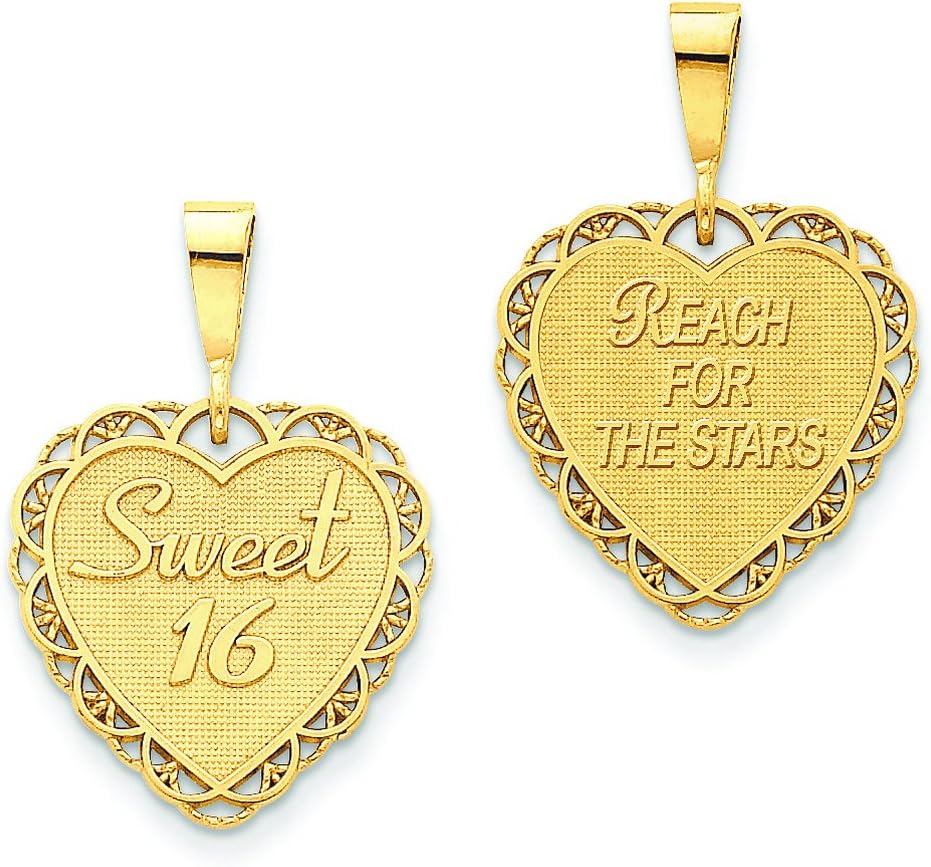 Amazon.com: 14k Sweet 16 Charm: Jewelry Making Charms: Clothing, Shoes ...