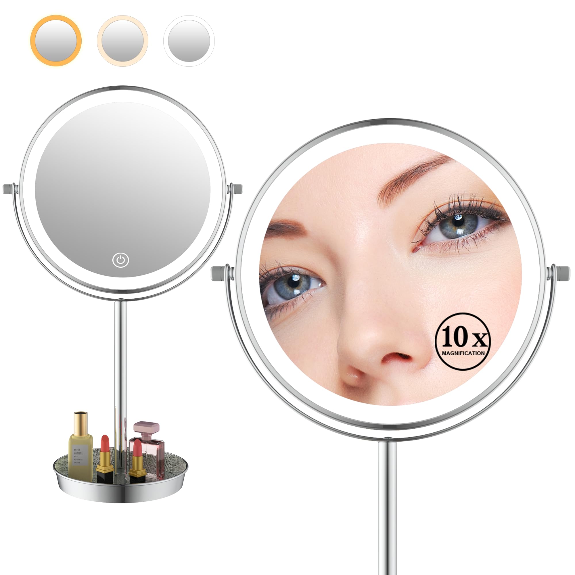 Amazon.com - LANSI 8" Lighted Makeup Mirror with Lights and ...