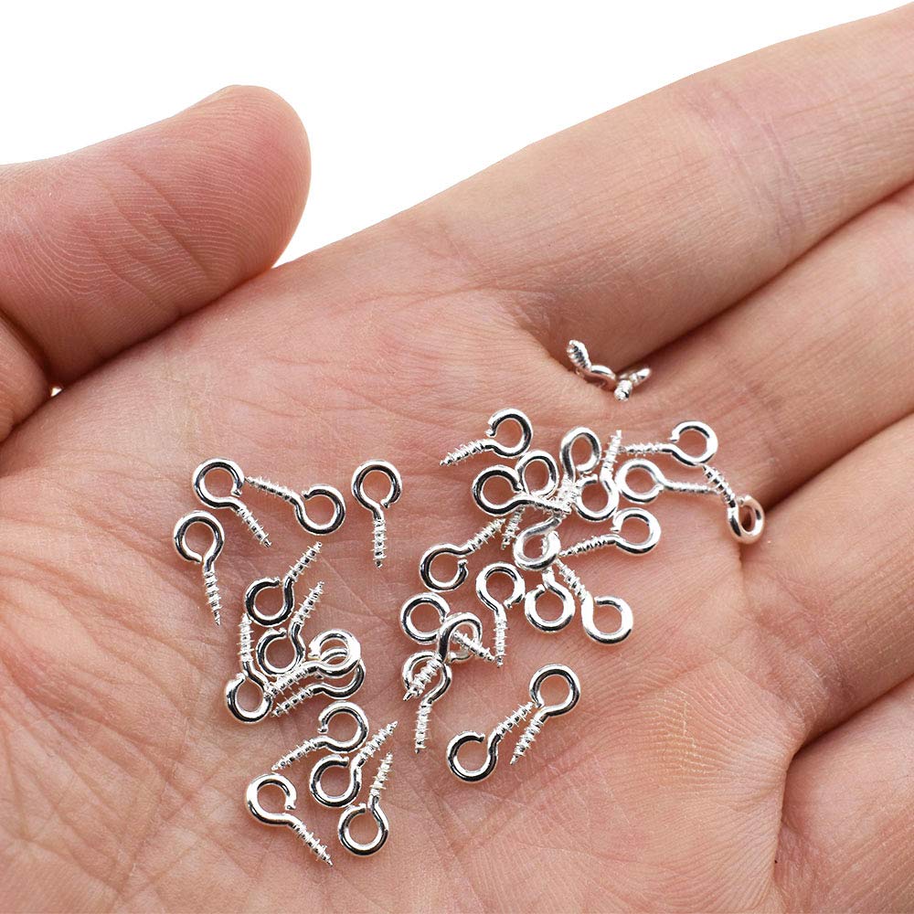 Amazon.com: Binzzo 1/3 Inch Small Screw Eyes Solidly Closed Eyelet ...