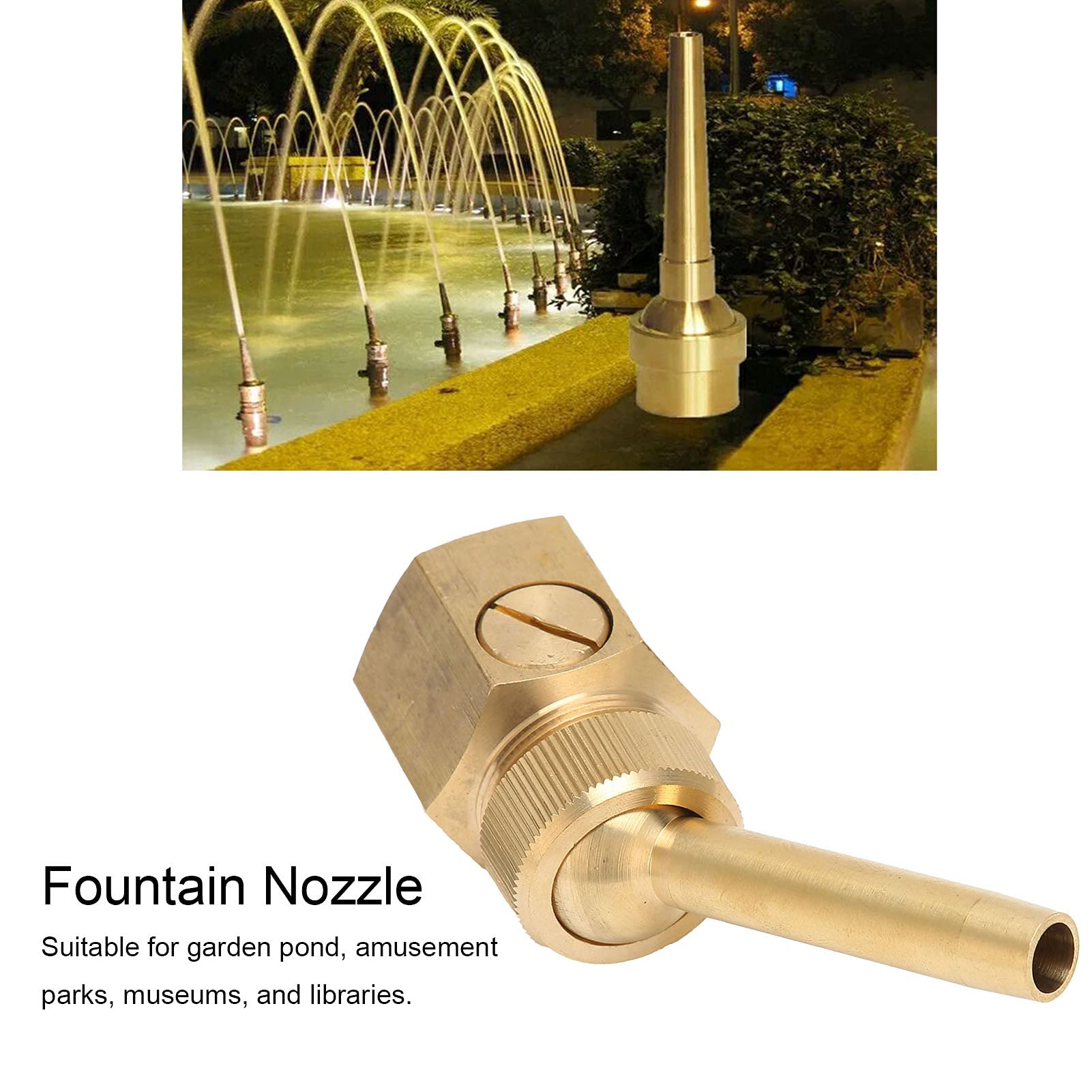 Fountain Spitter Water Fountain Nozzle Spray, Ice Tower Sprinkler, 1.5 ...