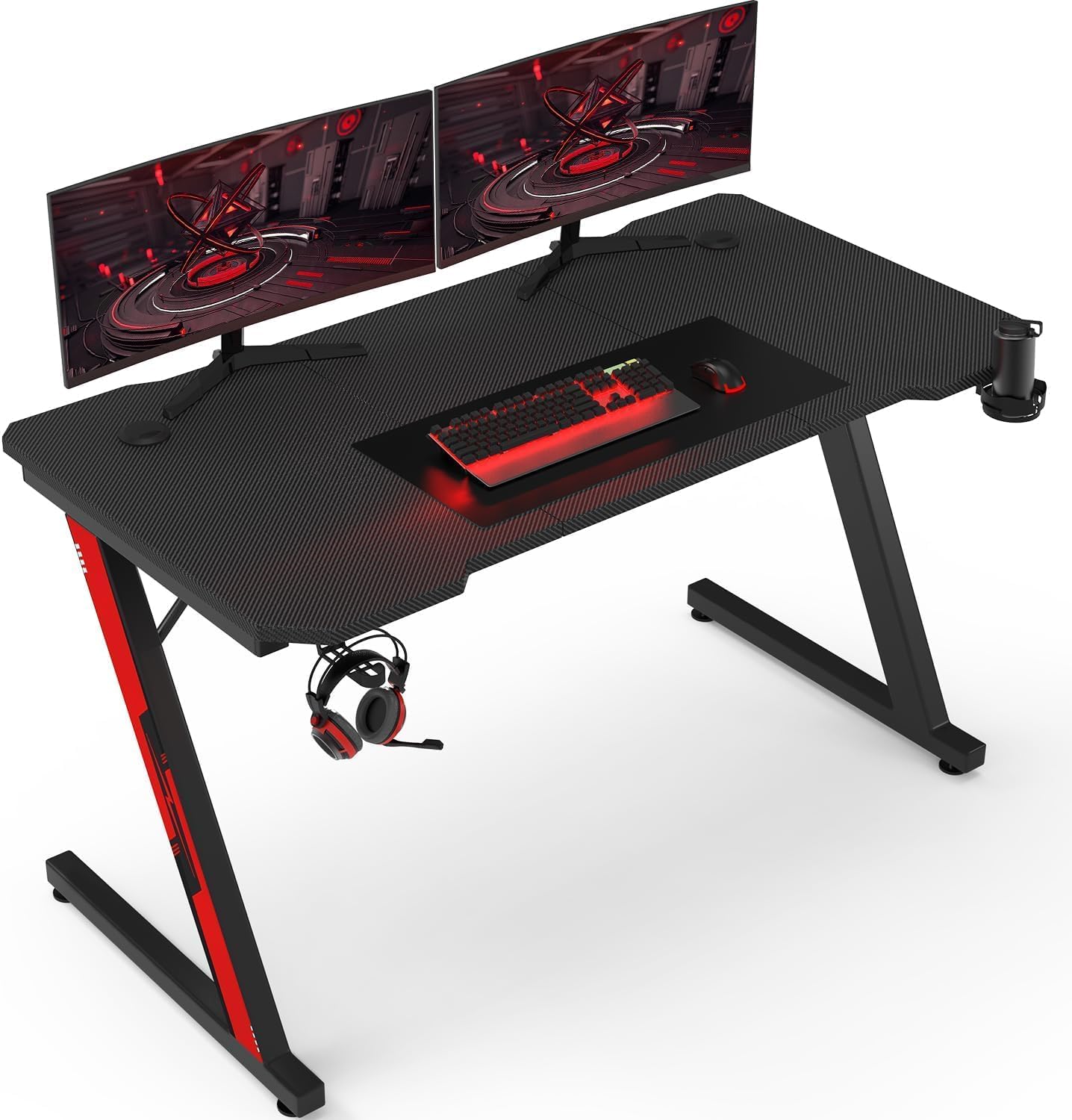 TRIUMPHKEY Bureau Gaming Desk,80x52CM Table de Jeu,PC Robuste Bureau d ...
