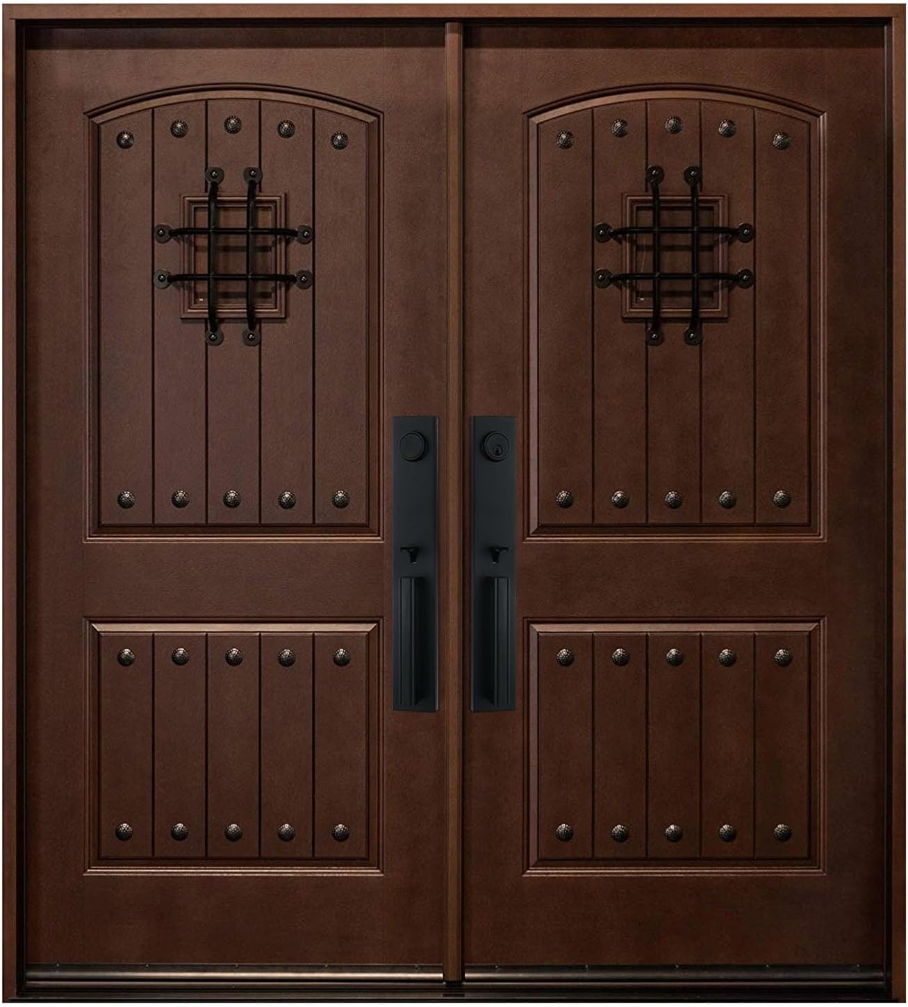 BGW Doors - Exterior Fiberglass Door with Speak Easy Pre-Hung Pre ...