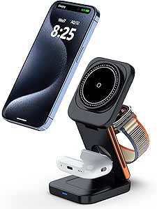 3-in-1 Charging Station, Multiple Devices, Magsafe Charging Station ...