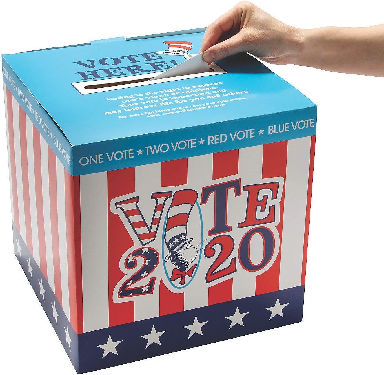 Amazon.com: Dr. Seuss™ The Cat in the Hat™ Vote 2020 Ballot Box ...