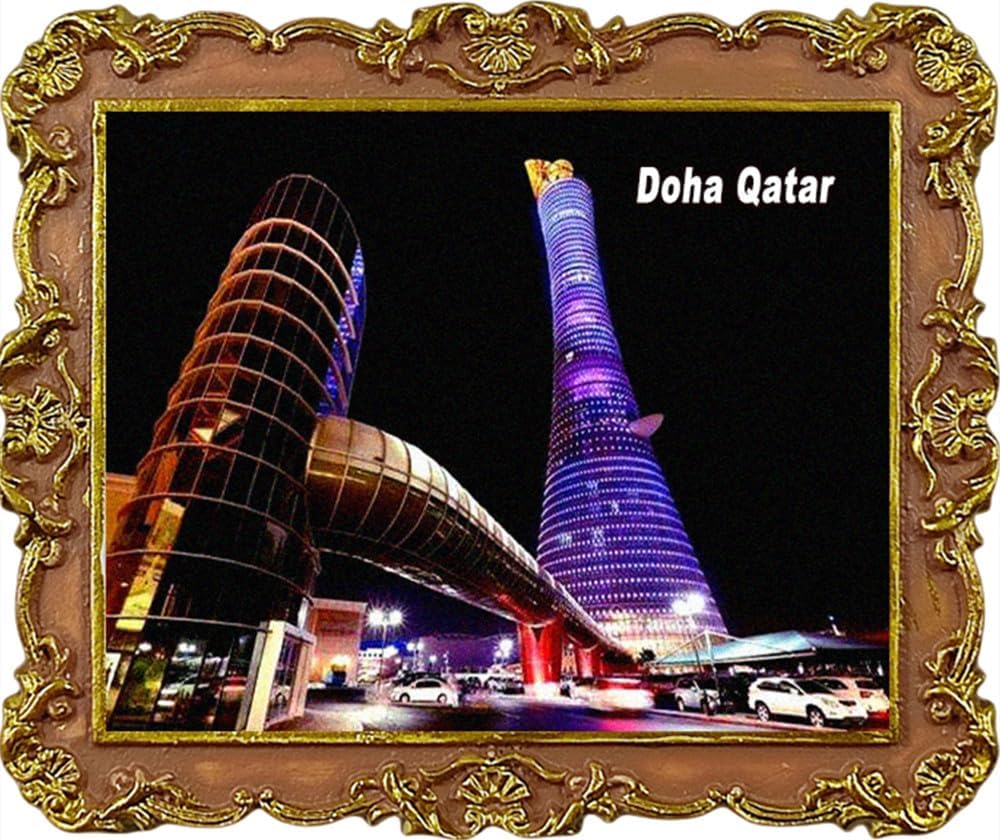 Amazon.com: The Torch Doha Qatar Refrigerator Magnets Tourism Souvenir ...