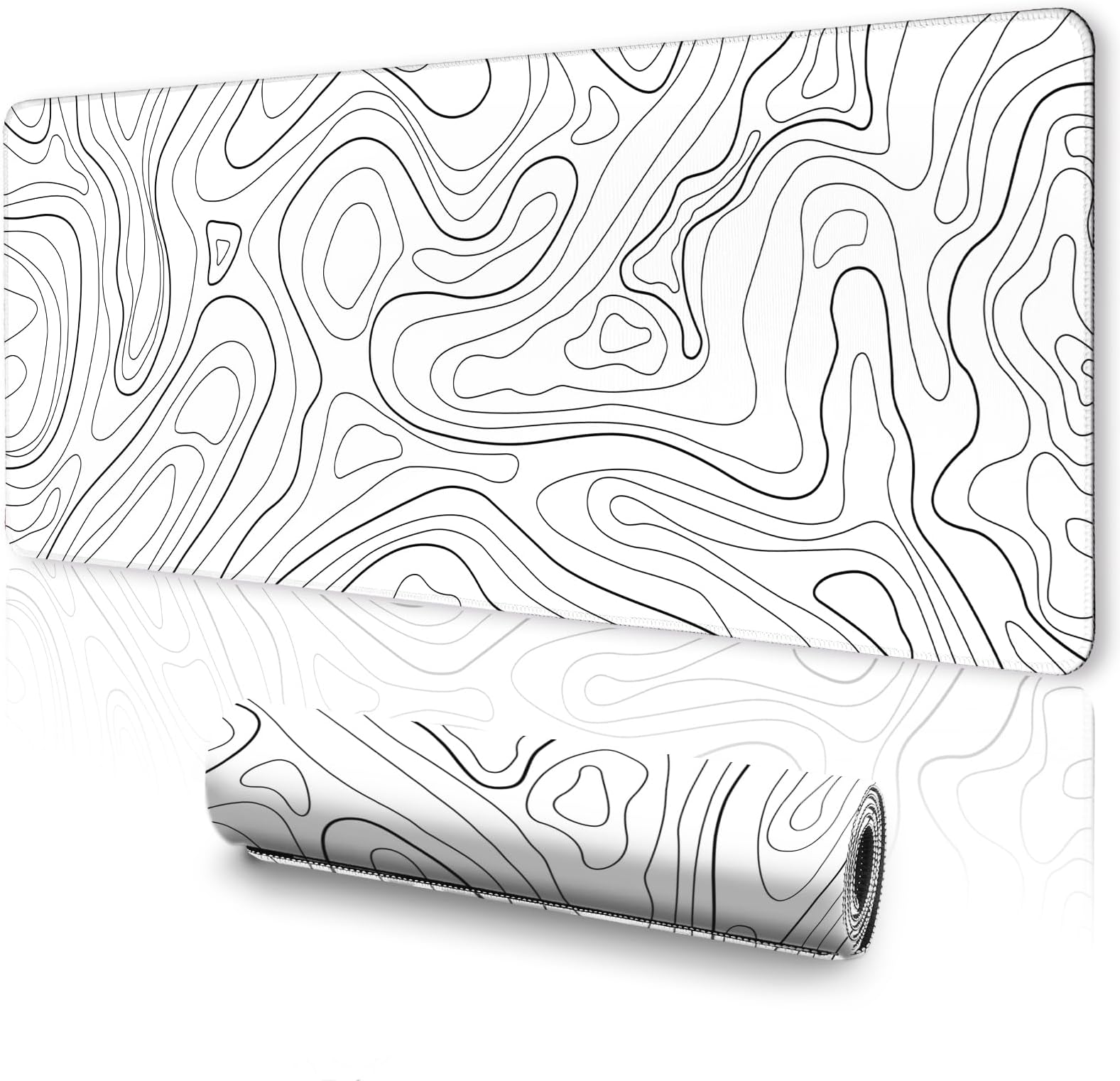 Amazon.com : Kraken Keyboards DRIP XXL White Topographic Gaming Mouse ...