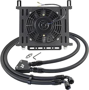 Amazon.com: 30 Row Universal Oil Cooler + LS1 LS2 LS3 Adapter + Oil ...