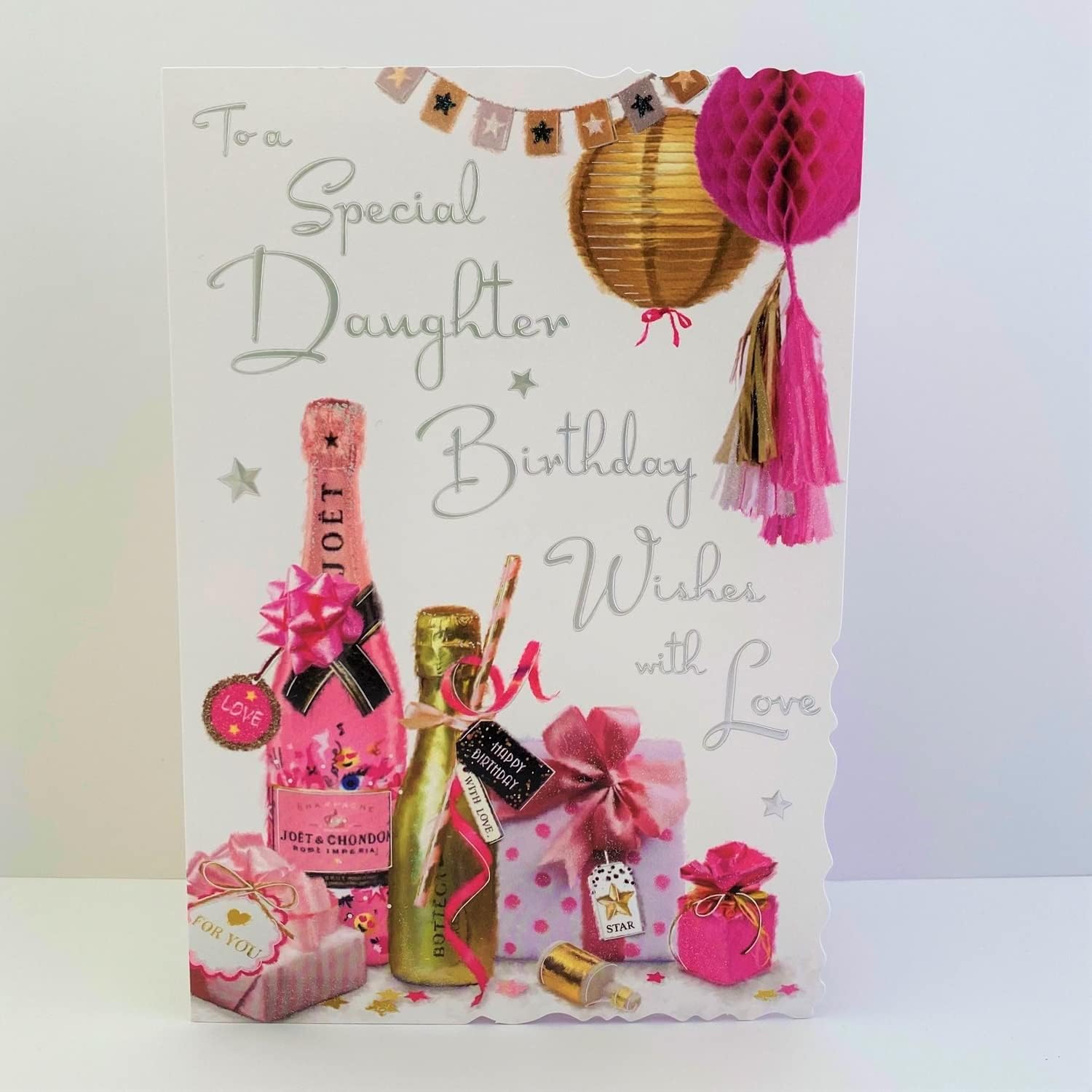 Jonny Javelin Special Daughter Birthday Card - Champagne Bottle and ...
